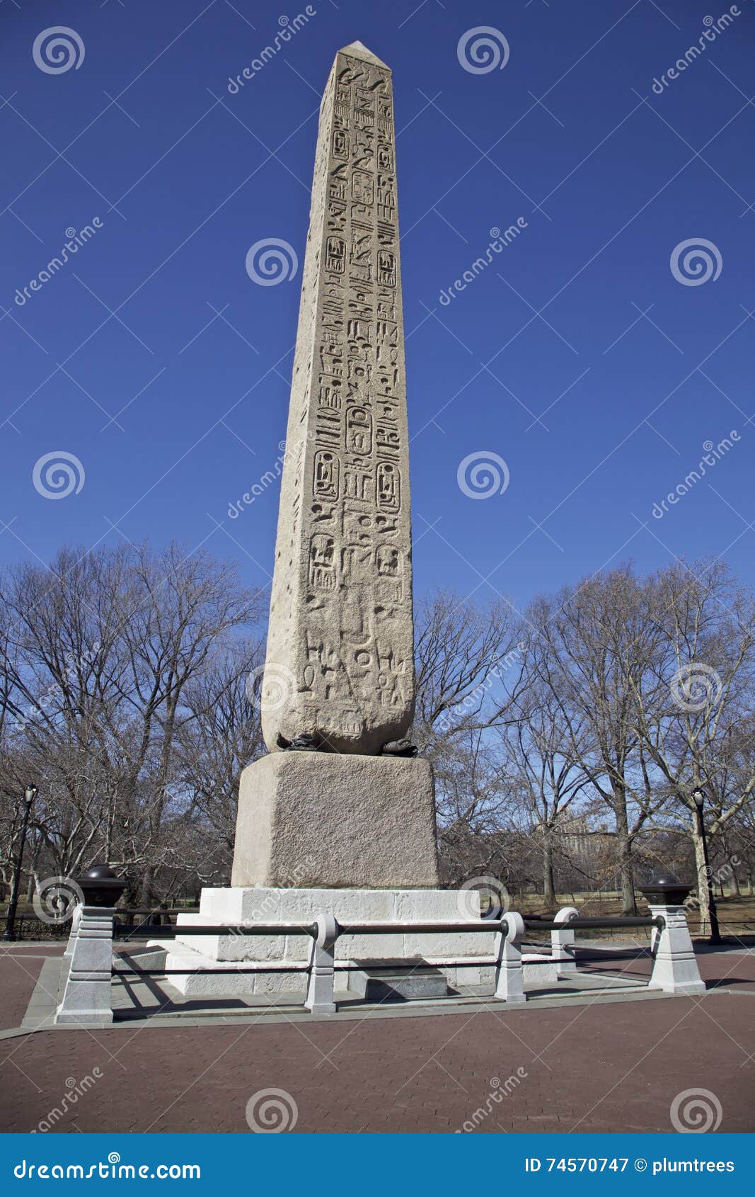 Obelischi Di Egypian, Central Park, NYC Immagine Stock - Immagine di ...