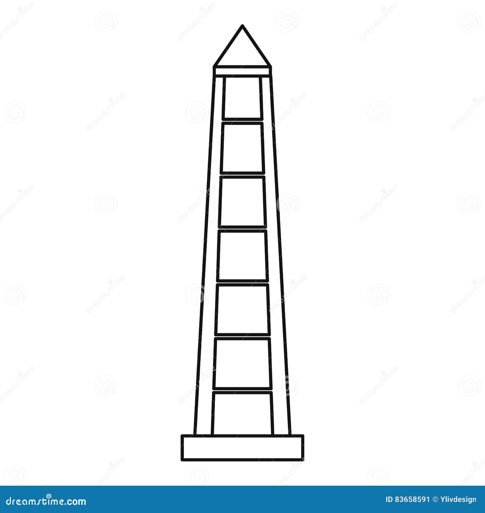 Obelisco of Buenos Aires Icon, Outline Style Stock Vector ...