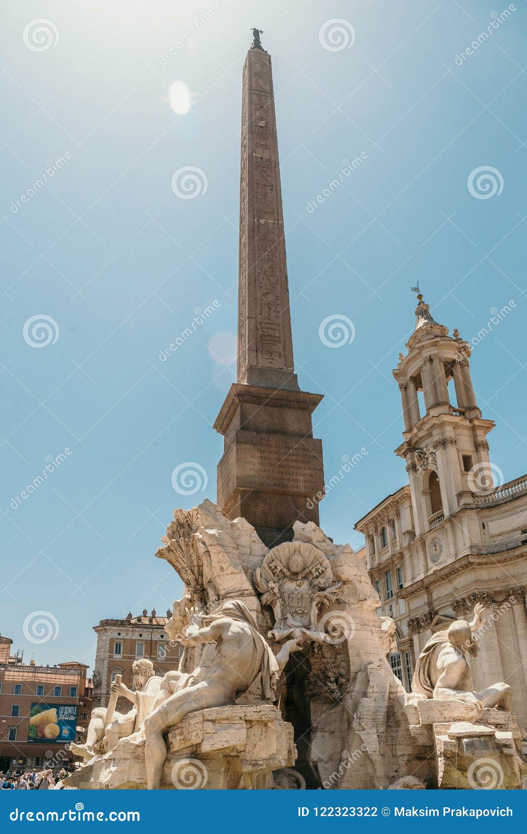 Obelisco Ramses Del Und De Brunnen Fotografía editorial - Imagen de ...