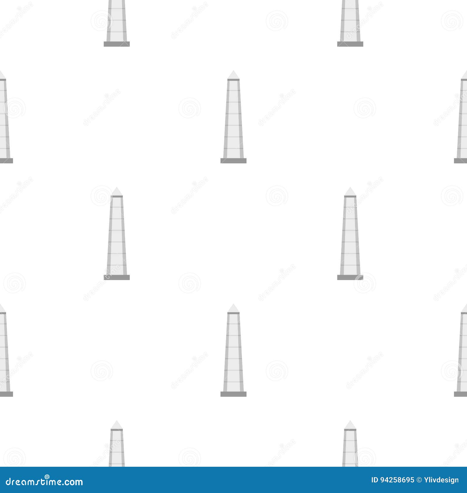 The Obelisk of Buenos Aires Pattern Seamless Stock Vector ...