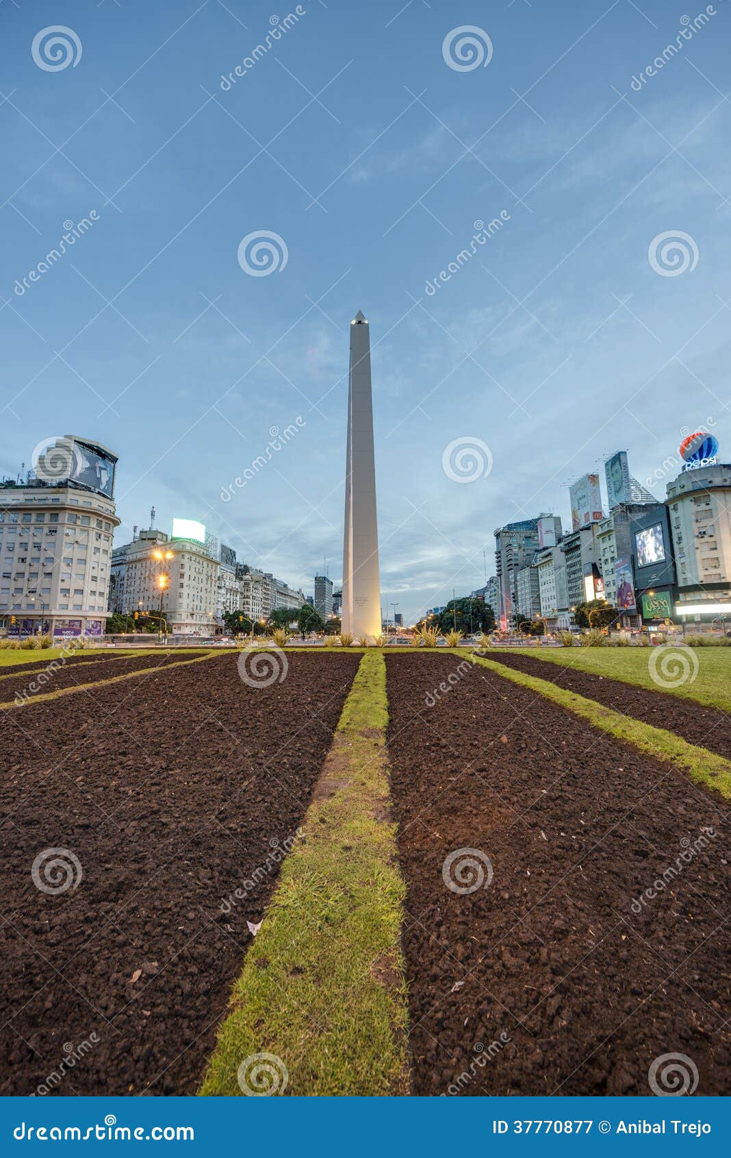 The Obelisk (El Obelisco) in Buenos Aires. Editorial Photography ...