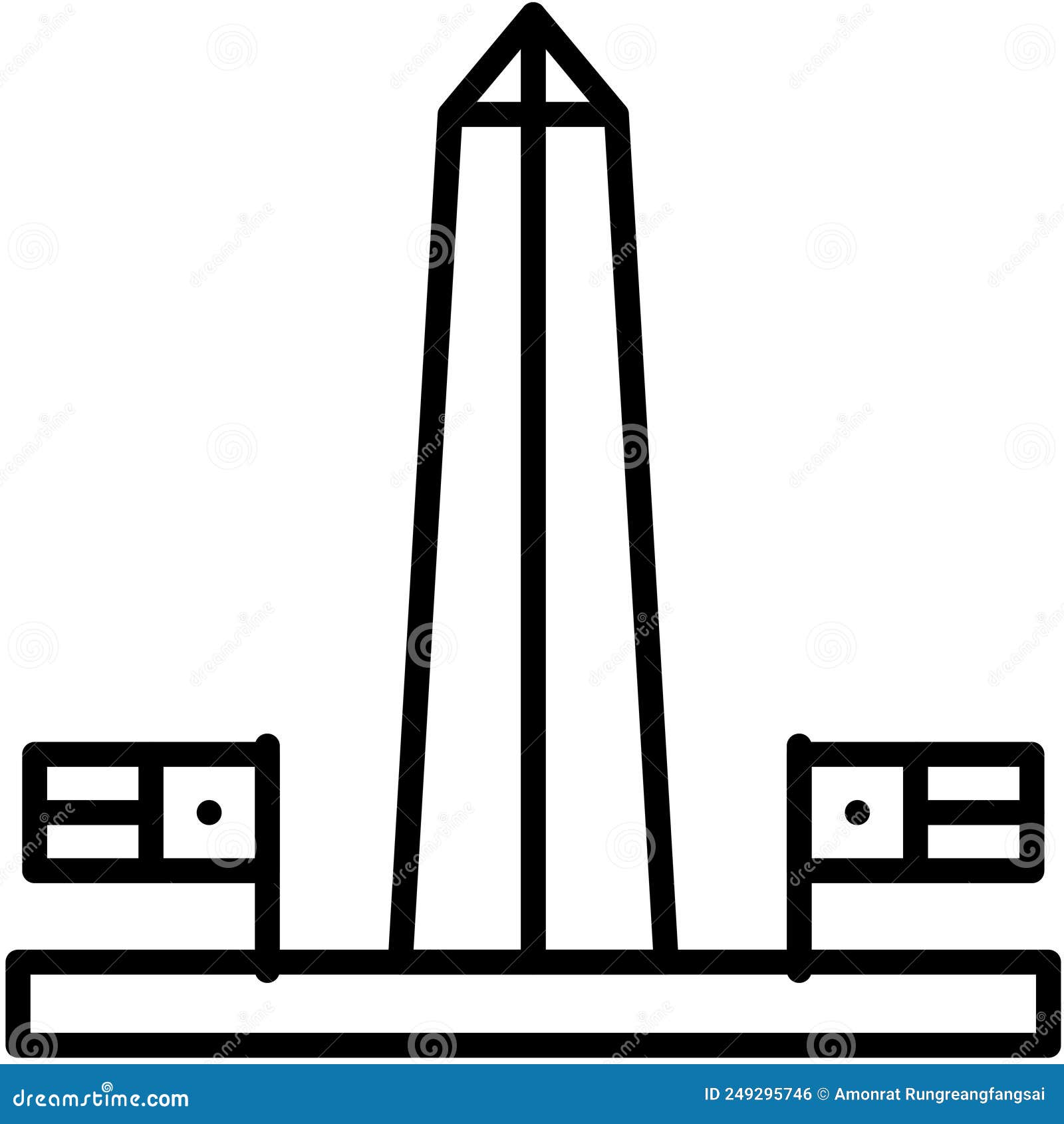 Obelisk Icon, Fourth of July Related Vector Stock Vector - Illustration ...