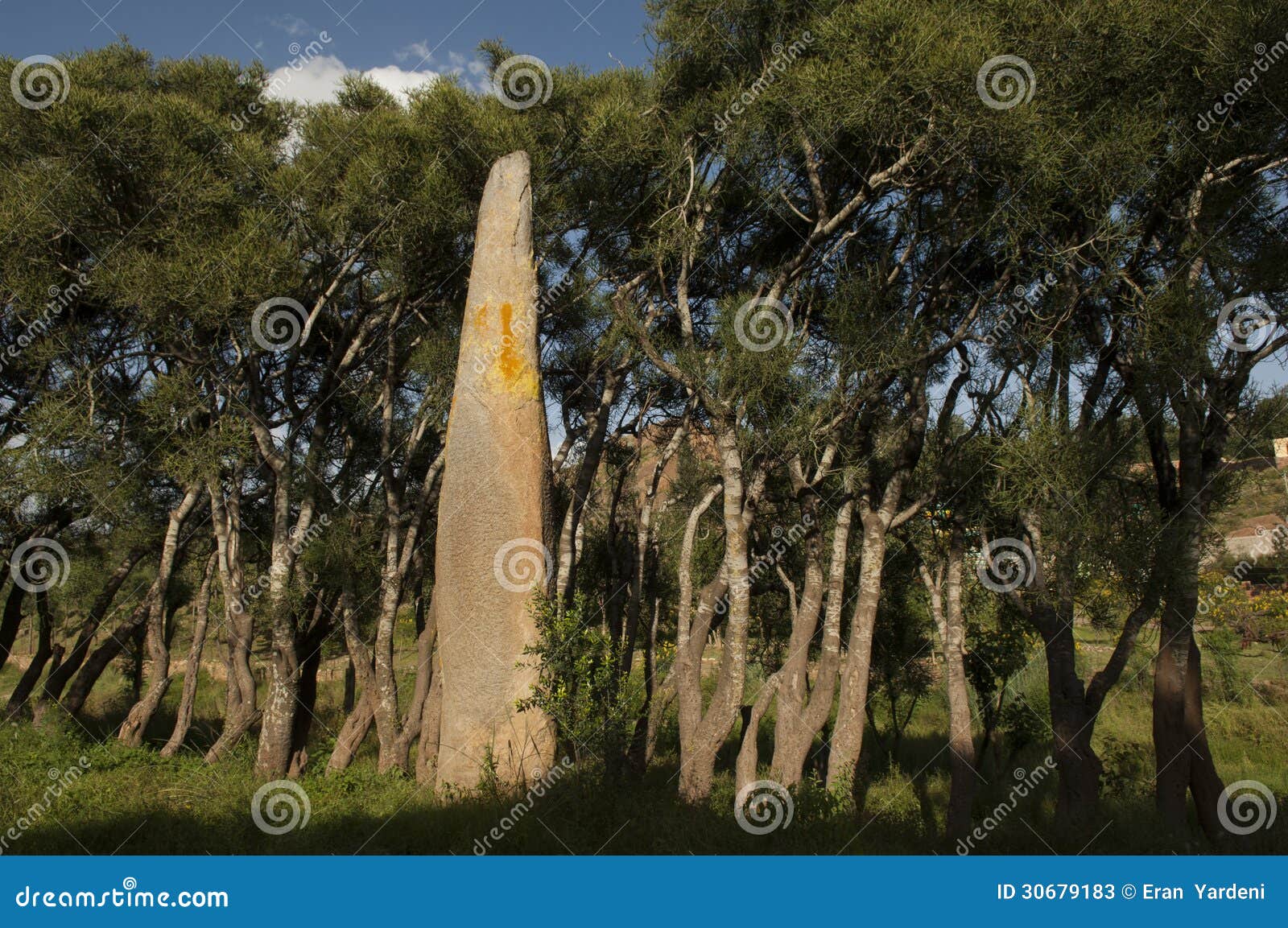 An Obelisk at Steale Field in Axum, Ethiopia Stock Image - Image of ...