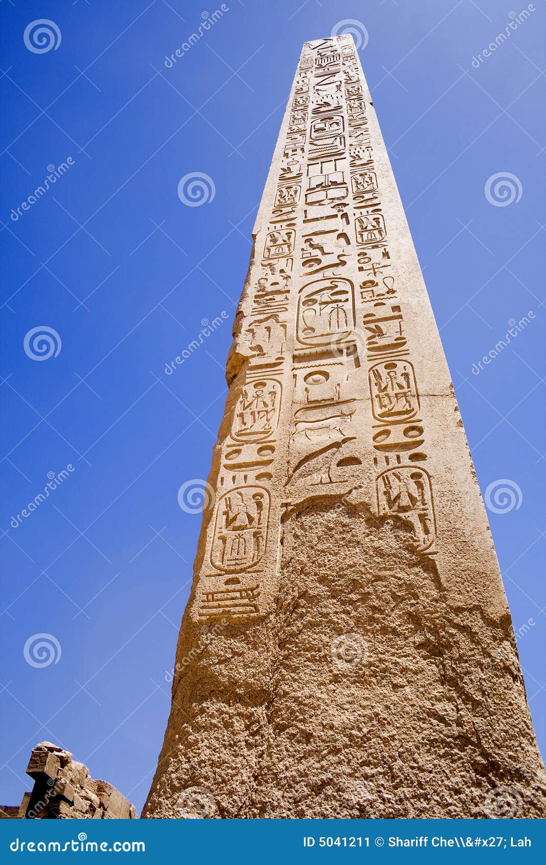 Obelisk at the Temple of Karnak Stock Image - Image of architecture ...