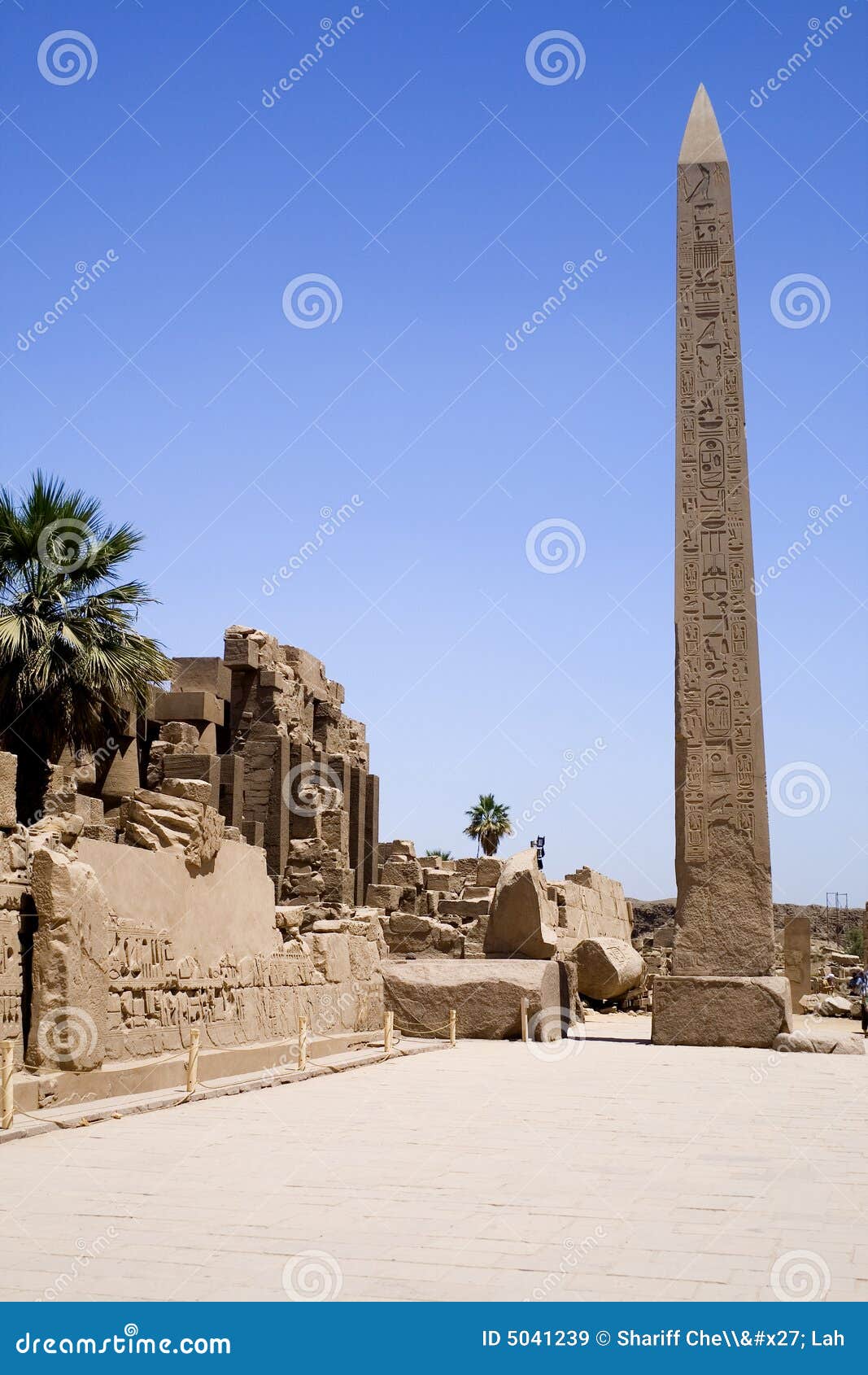 Obelisk at the Temple of Karnak Stock Image - Image of desert ...