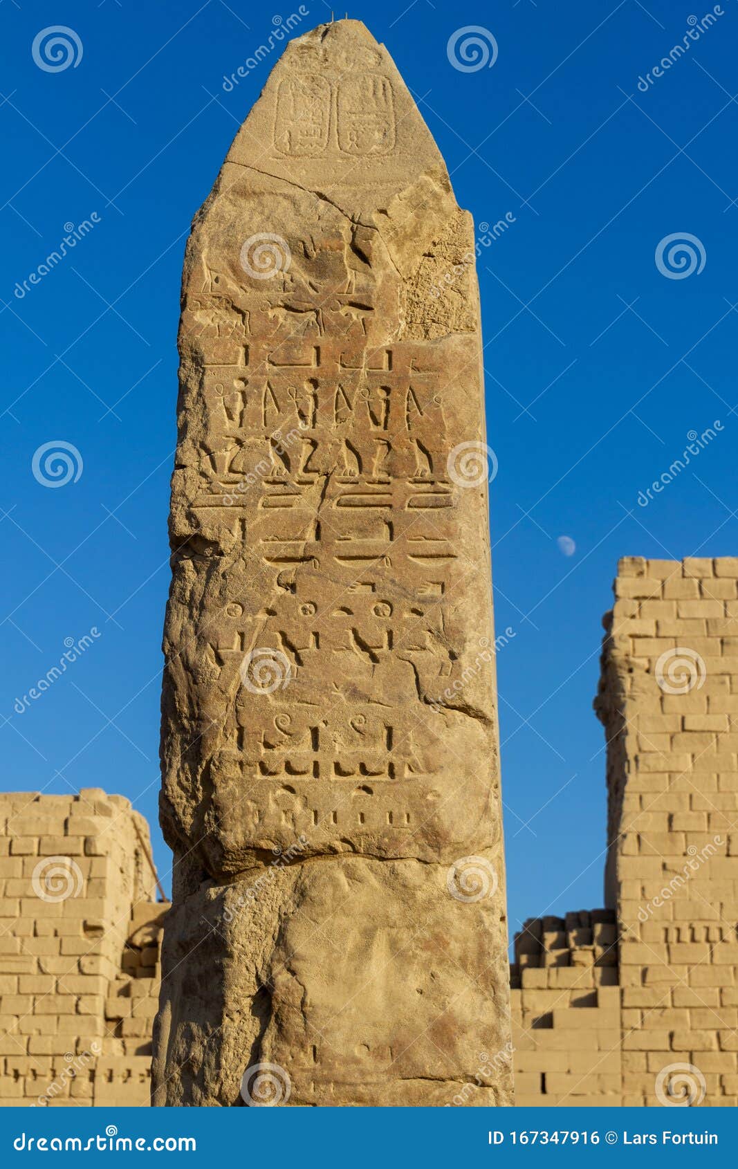 Obelisk at the Temple of Karnak Stock Photo - Image of famous, history ...