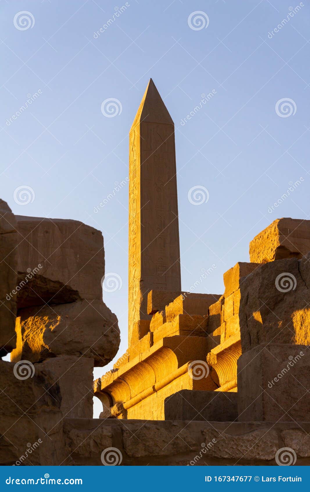 Obelisk at the Temple of Karnak Stock Image - Image of obelisk, pharaoh ...
