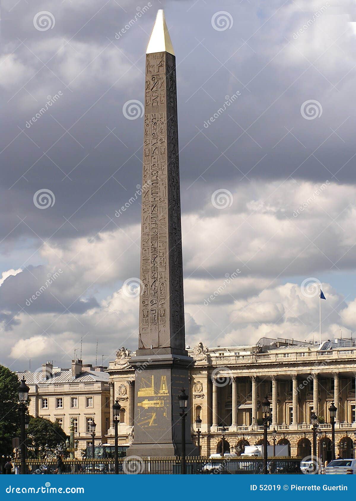 Obelisk Van Concorde Place, Parijs Stock Afbeelding - Image of parijs ...