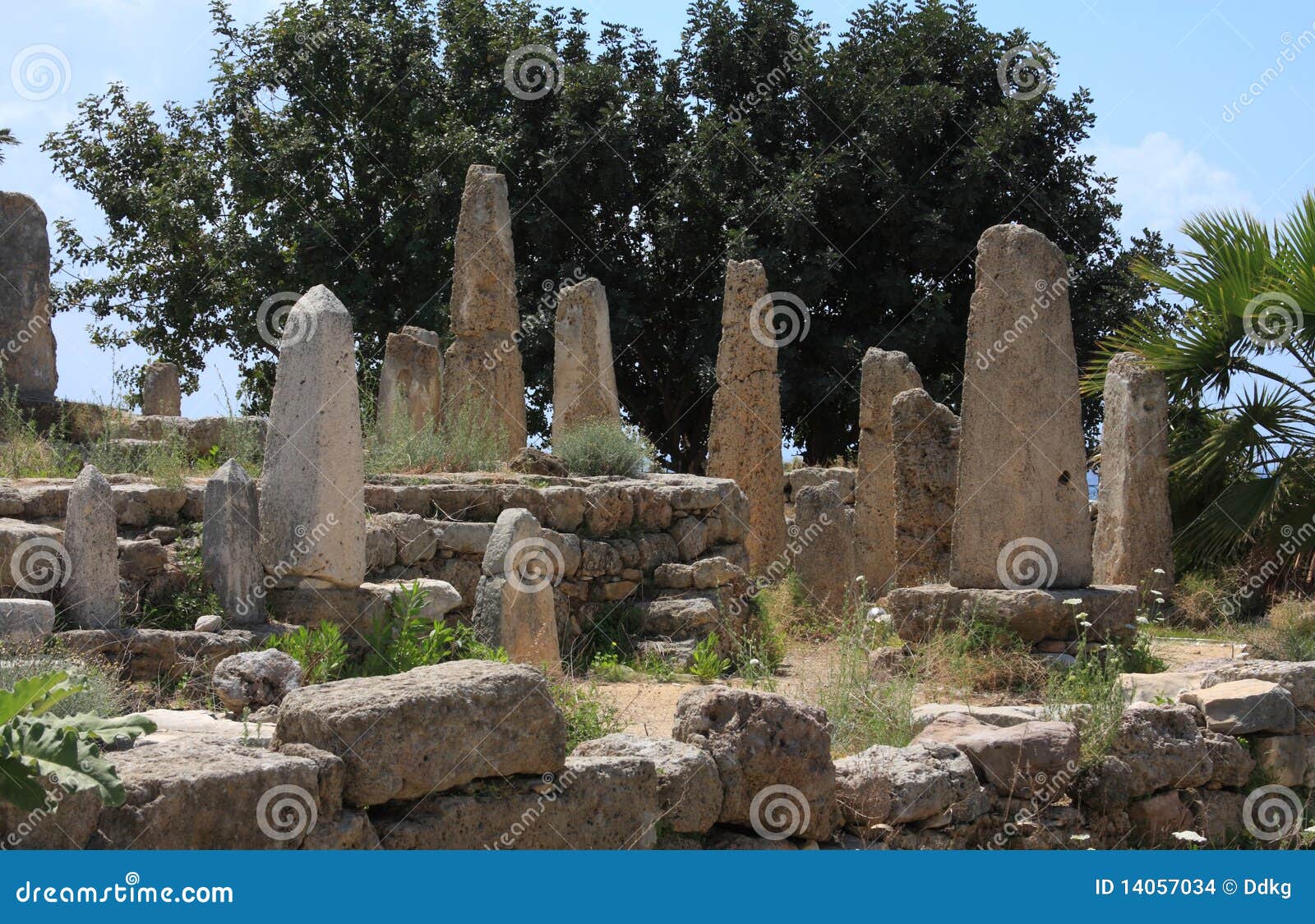 Obelisks, Byblos (Lebanon) stock photo. Image of archaeological - 14057034