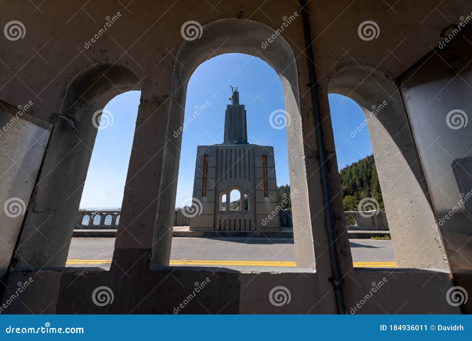 Obelisks Seen from the Inside on the North Side of Rogue River Bridge ...
