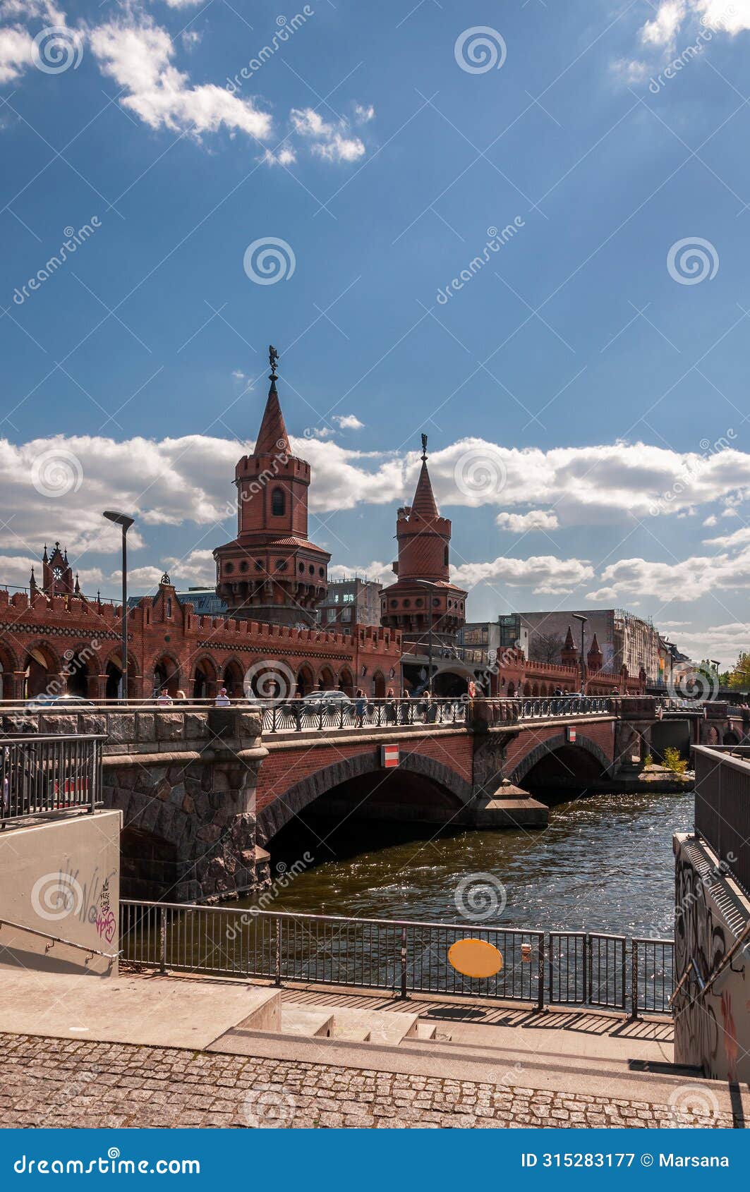 Oberbaum Bridge in Berlin stock image. Image of local - 315283177