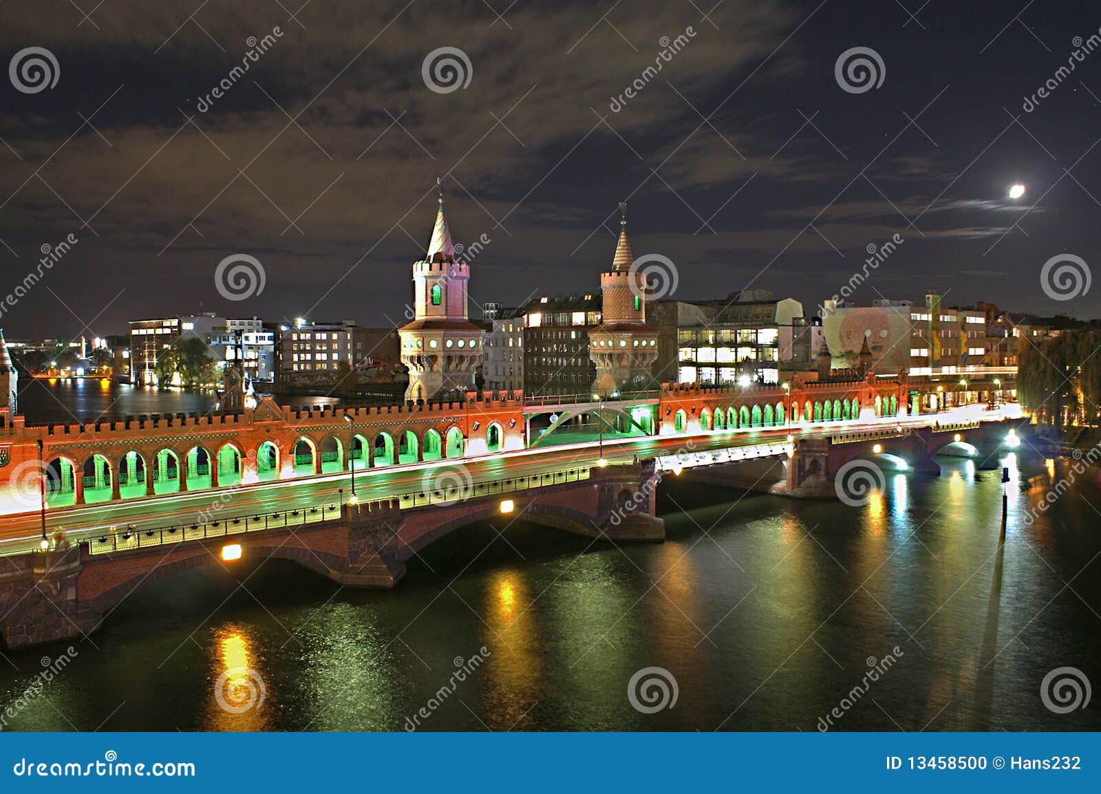 Oberbaumbruecke stock photo. Image of city, tourism, hostel - 13458500