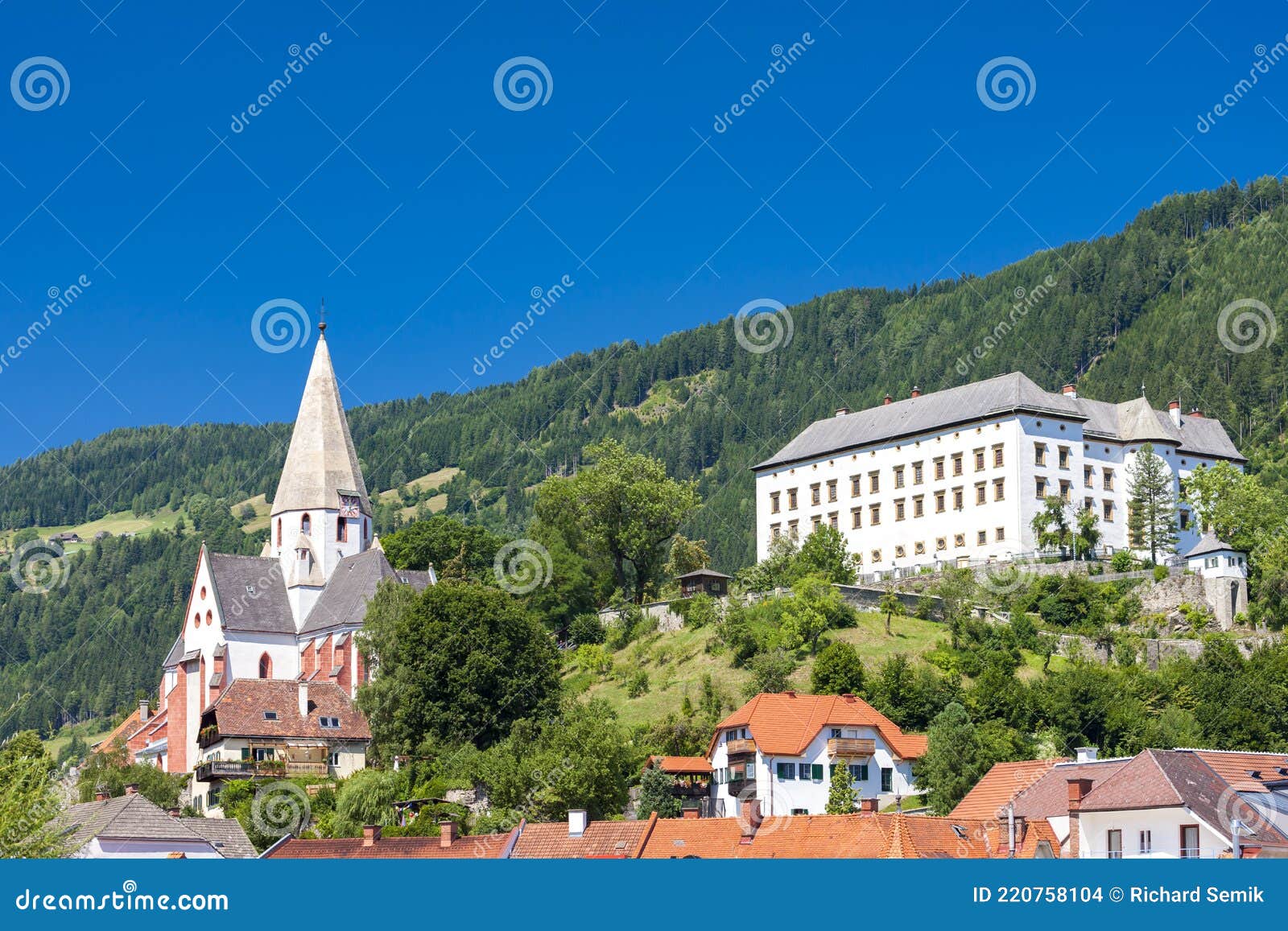 Obermurau Castle in Murau, Styria, Austria Stock Photo - Image of ...