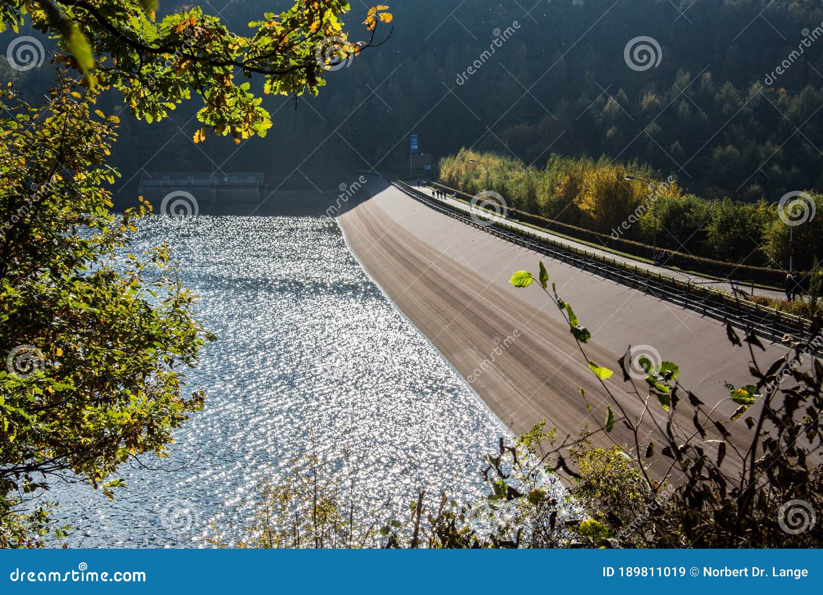 Obernau Dam for Water Production in Netphen Stock Image - Image of ...