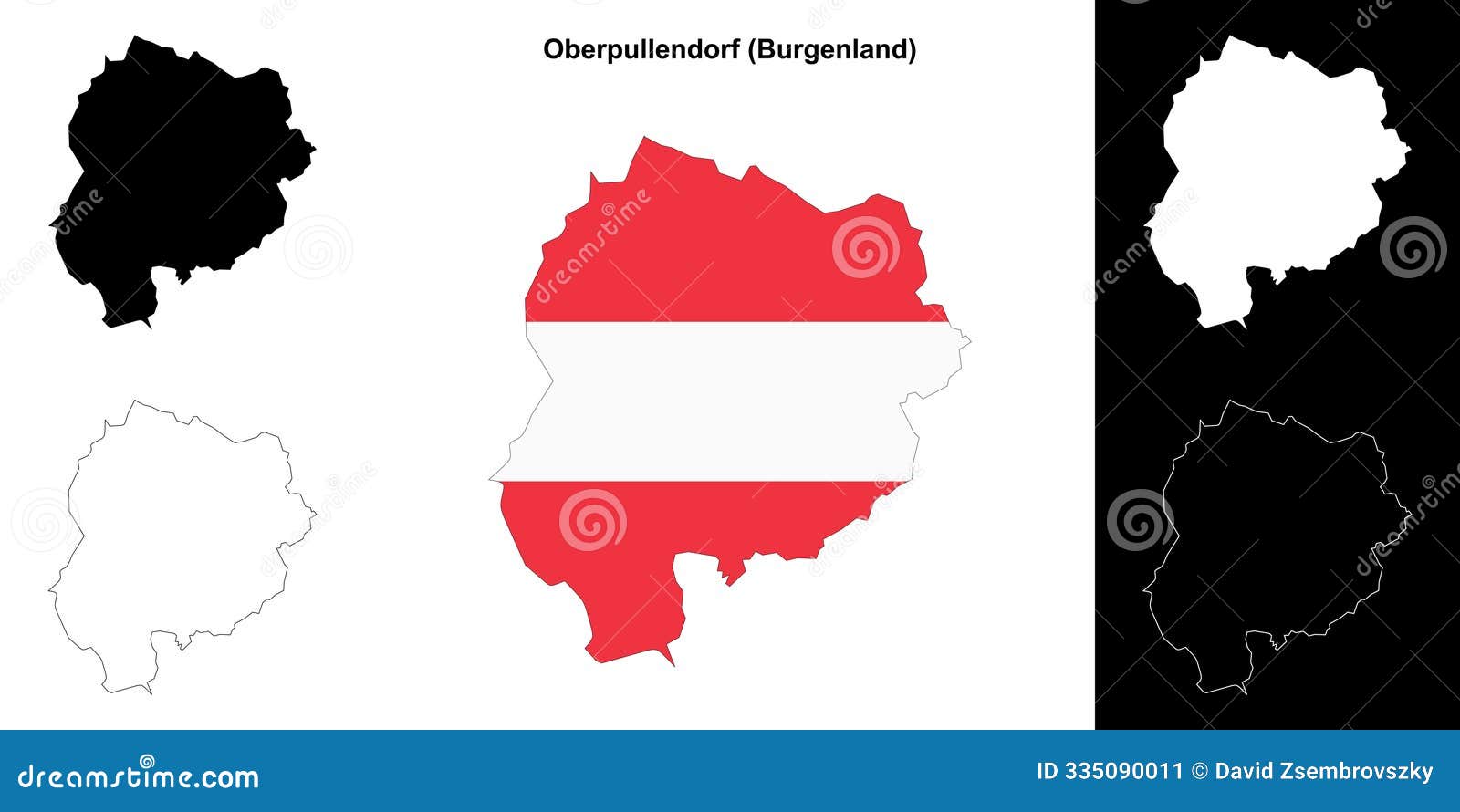 Oberpullendorf outline map stock vector. Illustration of contour ...