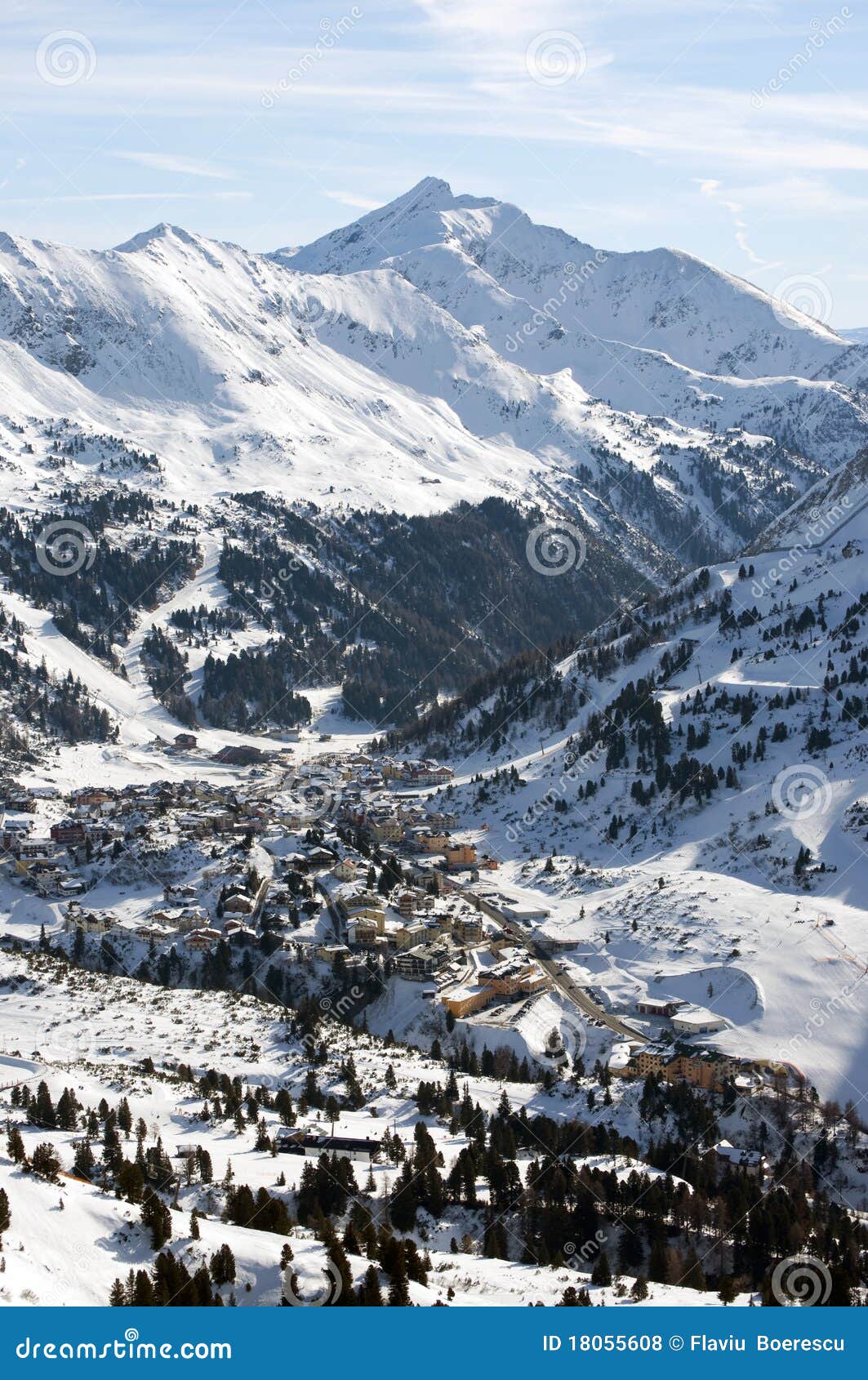 Obertauern Ski Resort in Austrian Alps Stock Photo - Image of hotel ...