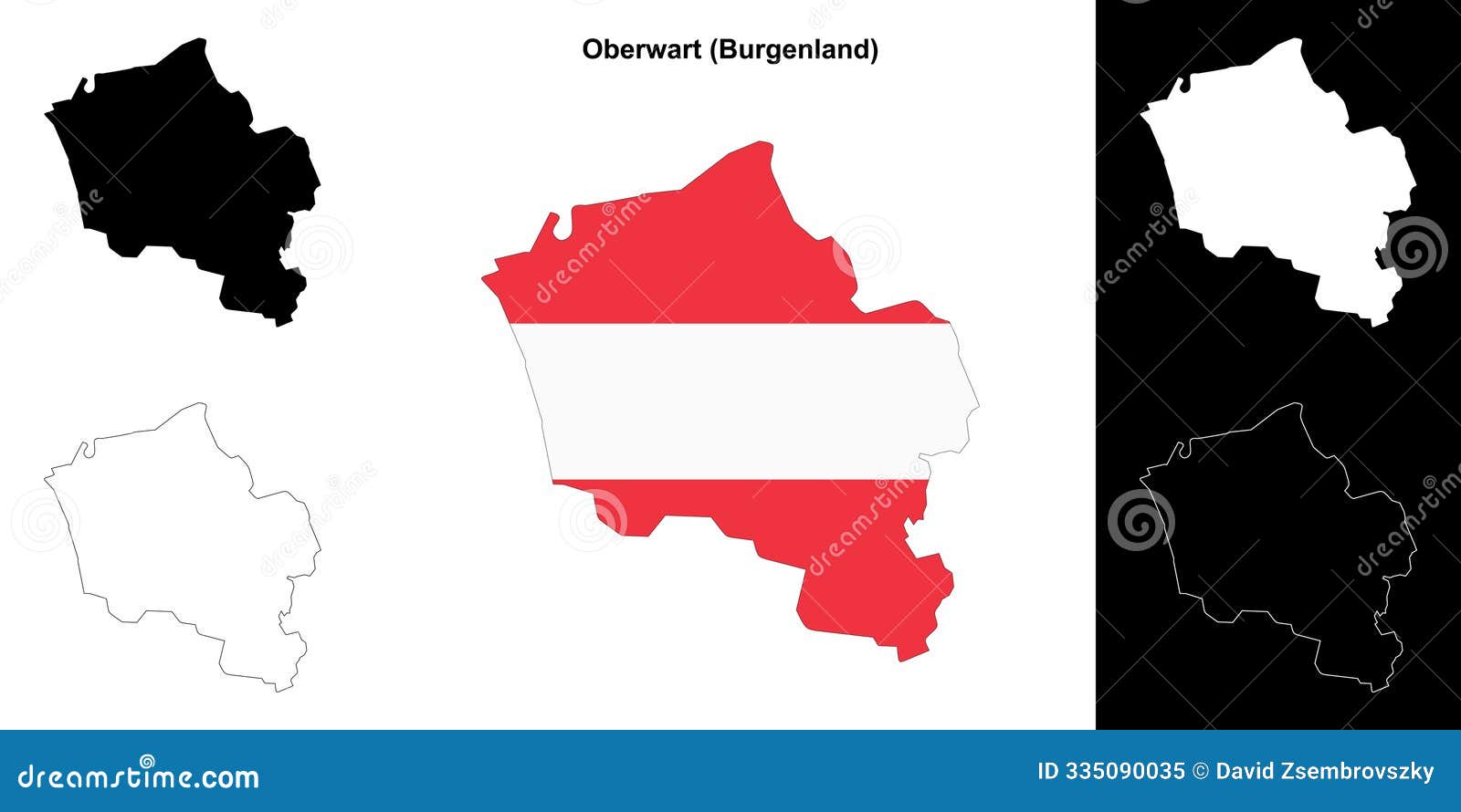 Oberwart outline map stock illustration. Illustration of territory ...