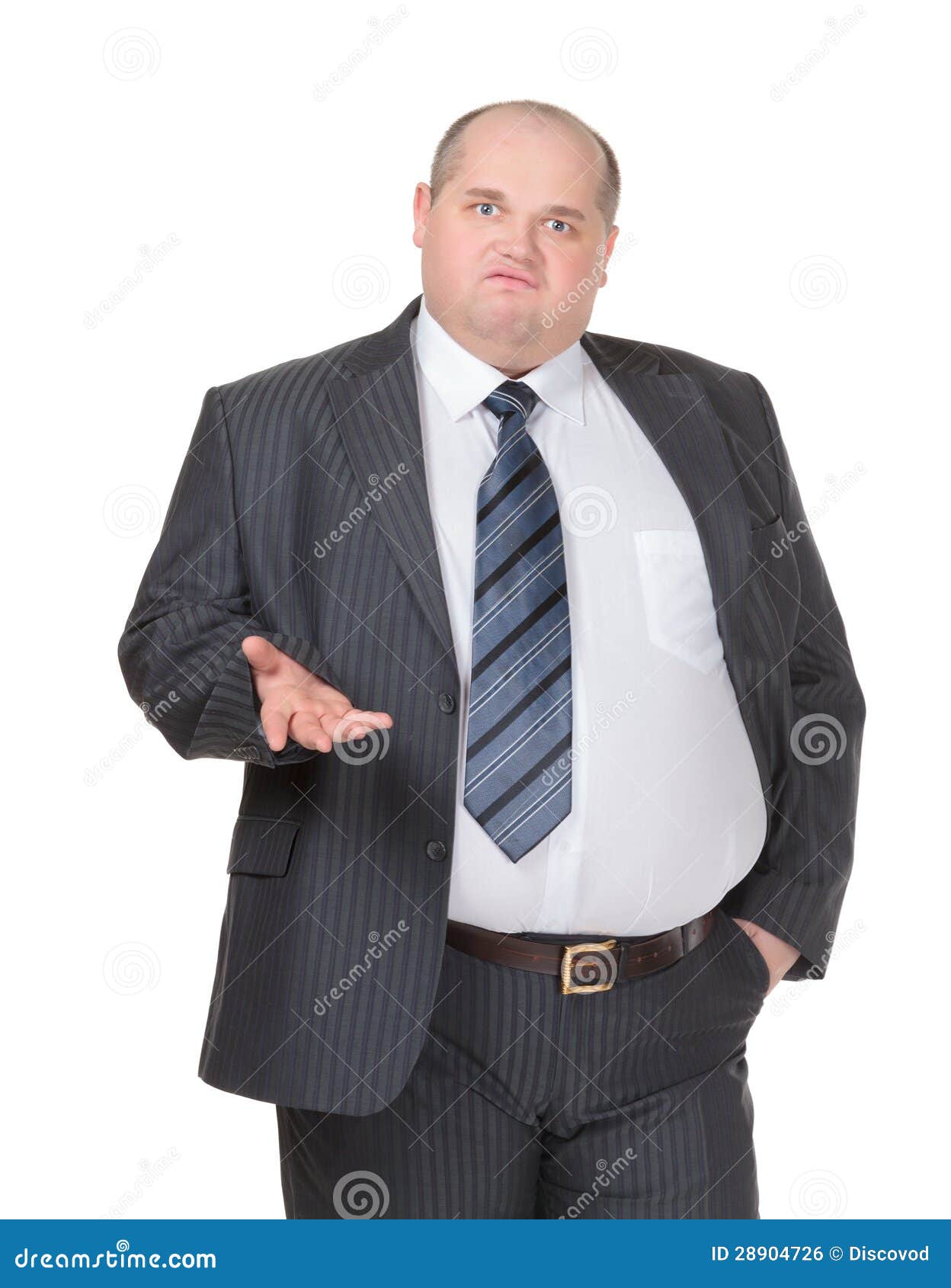 Obese Businessman Making a Point Stock Photo - Image of successful ...