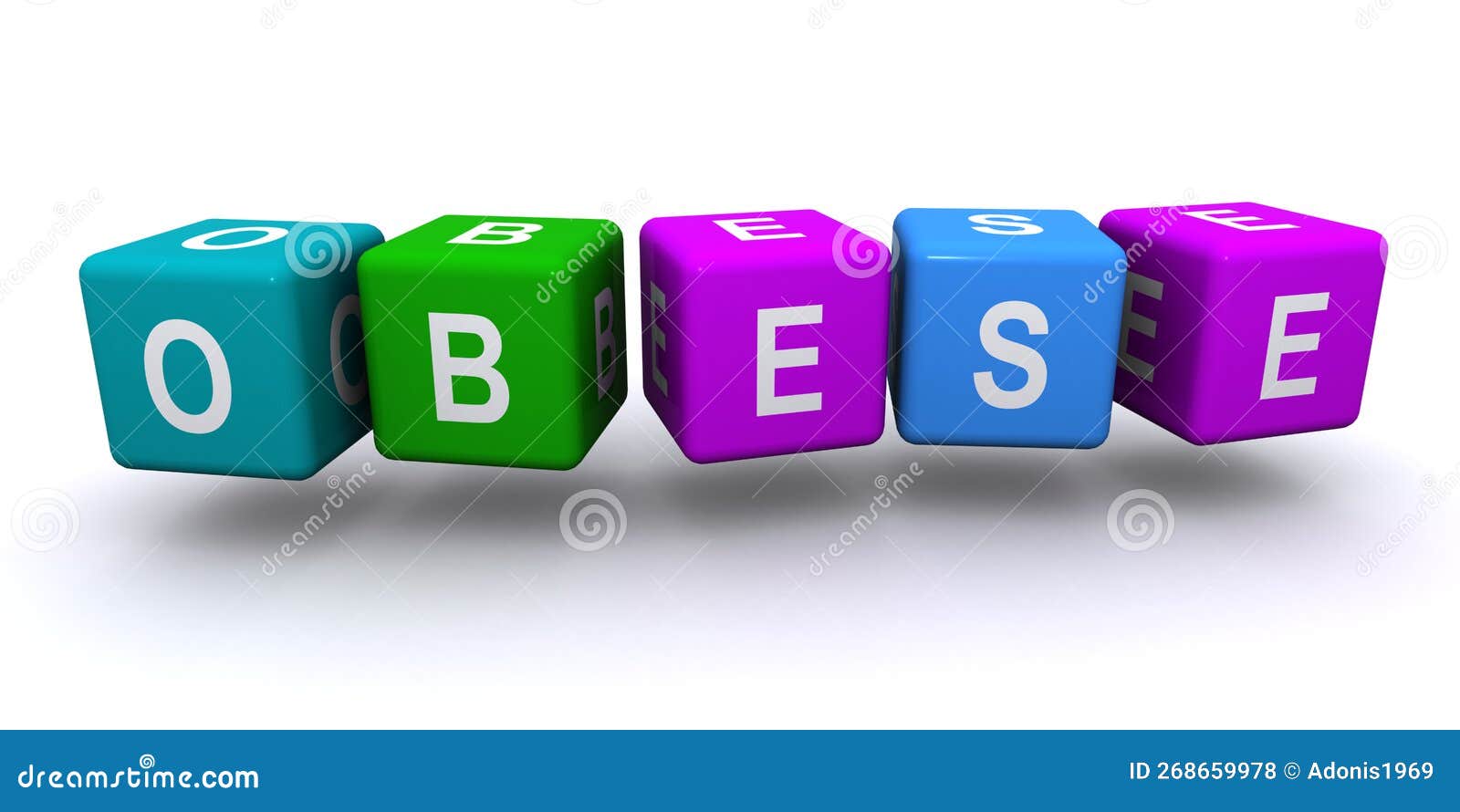 Obese word block on white stock illustration. Illustration of info ...