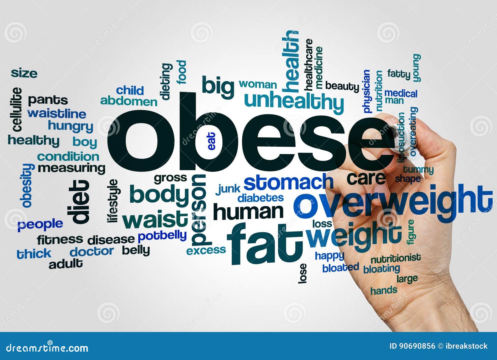 Obese word cloud stock photo. Image of nutrition, care - 90690856