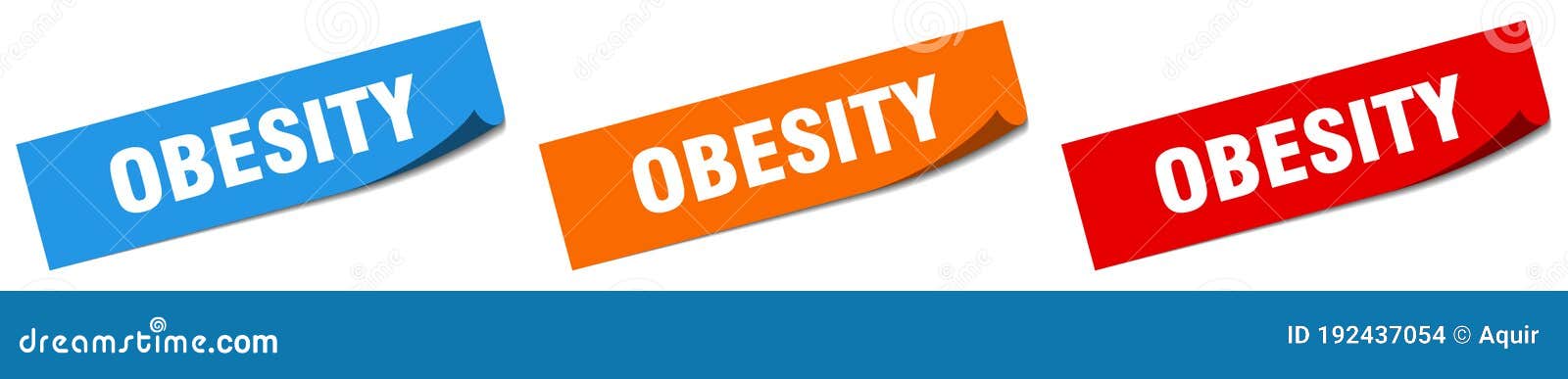 Obesity Banner. Obesity Speech Bubble Label Set. Stock Vector ...