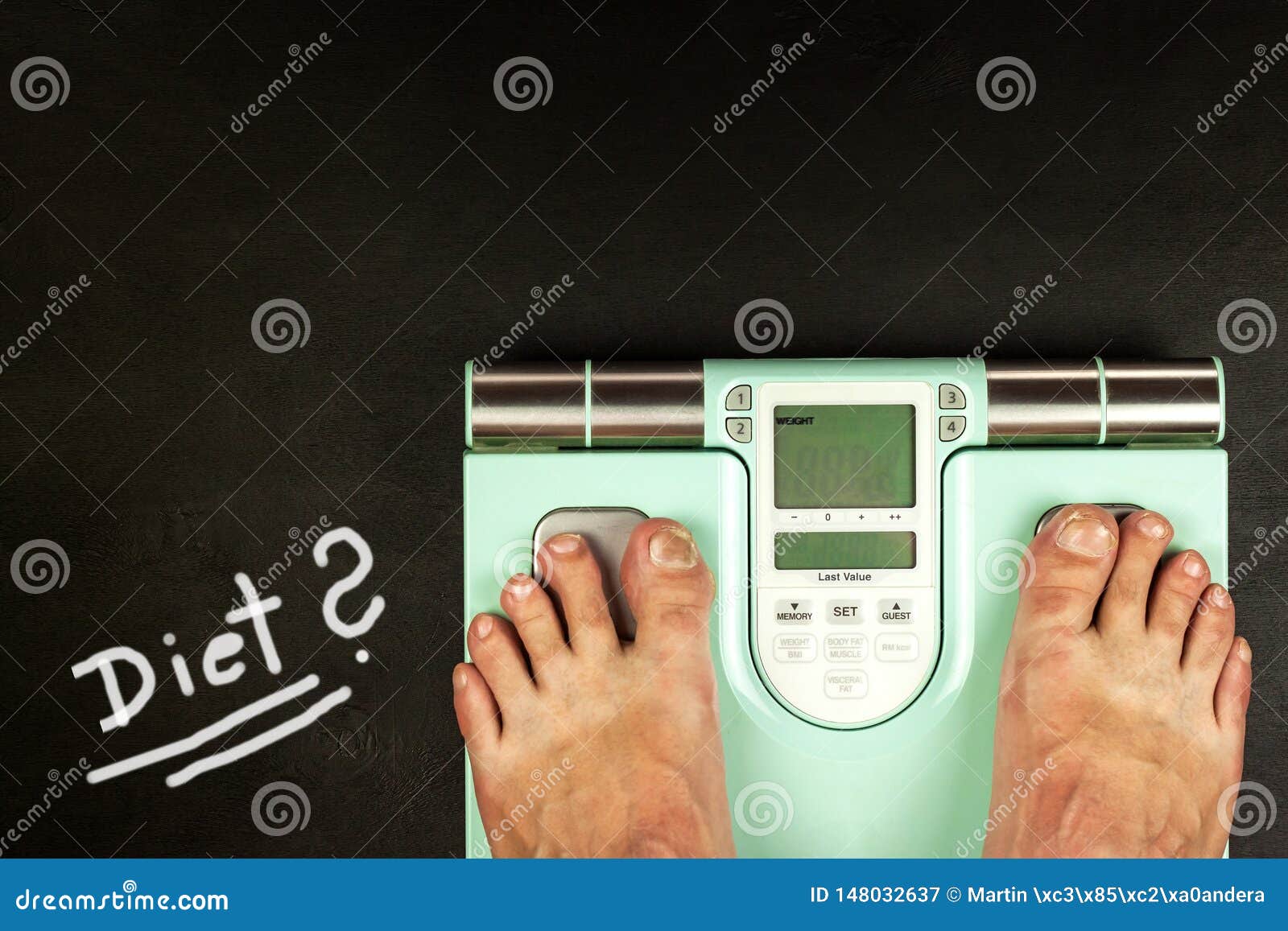 Obesity Concept. Modern Digital Weight and Legs Stock Image - Image of ...