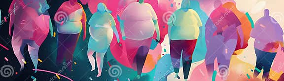 Obesity and Health Concerns Visualized with Bold Abstract Patterns ...