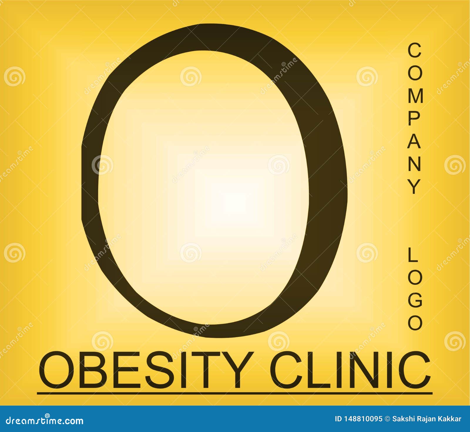 Obesity Problem Alphabetic Logo for Company Providing Solutions Stock ...