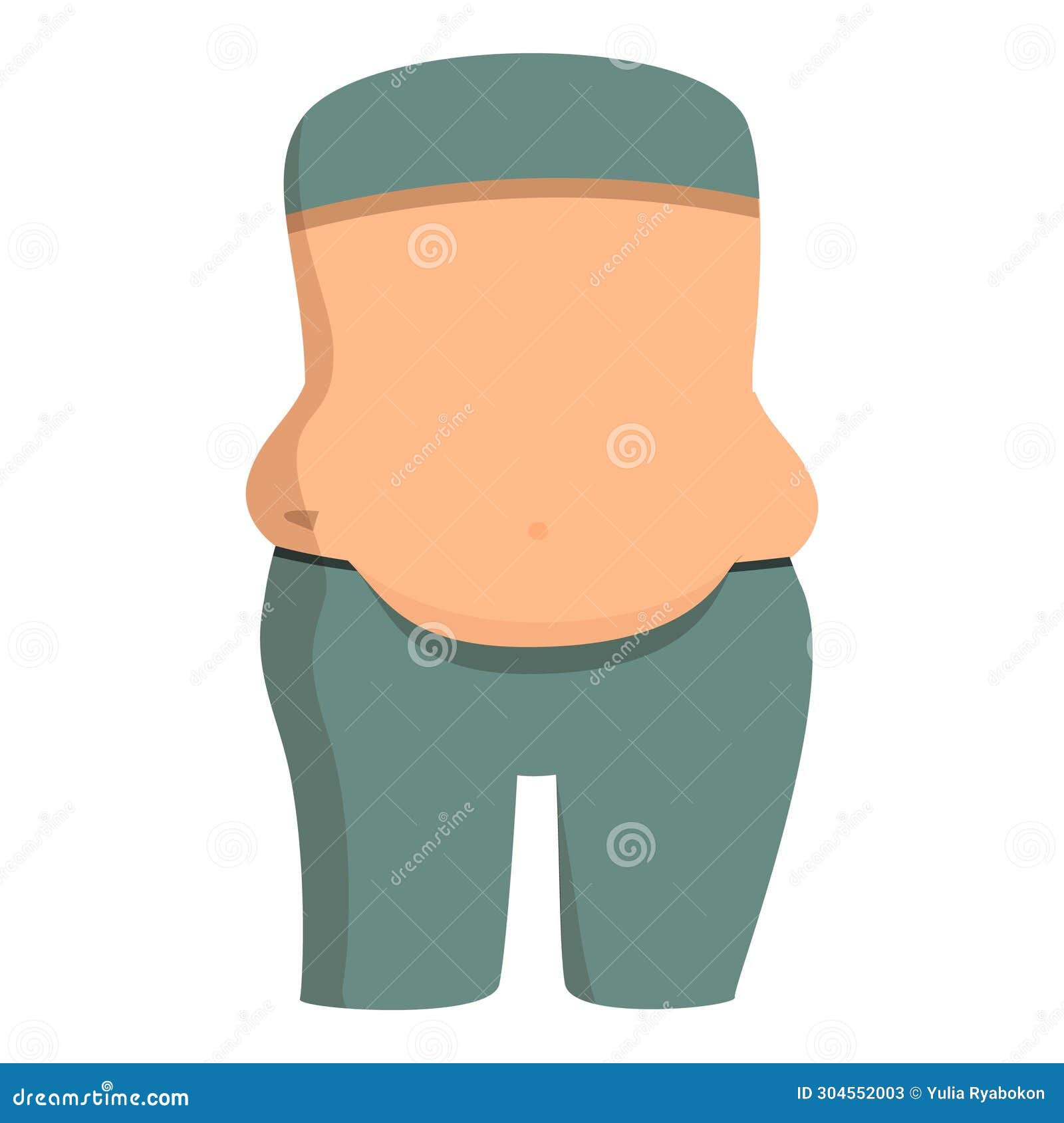 Obesity Problem Icon Cartoon Vector. Fat Problem Body Stock Vector ...