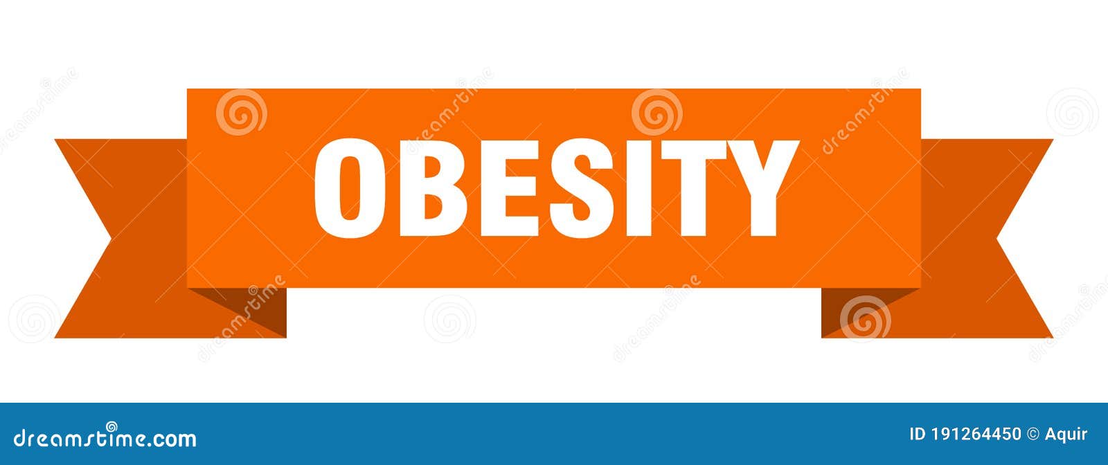 Obesity ribbon. stock vector. Illustration of banner - 191264450