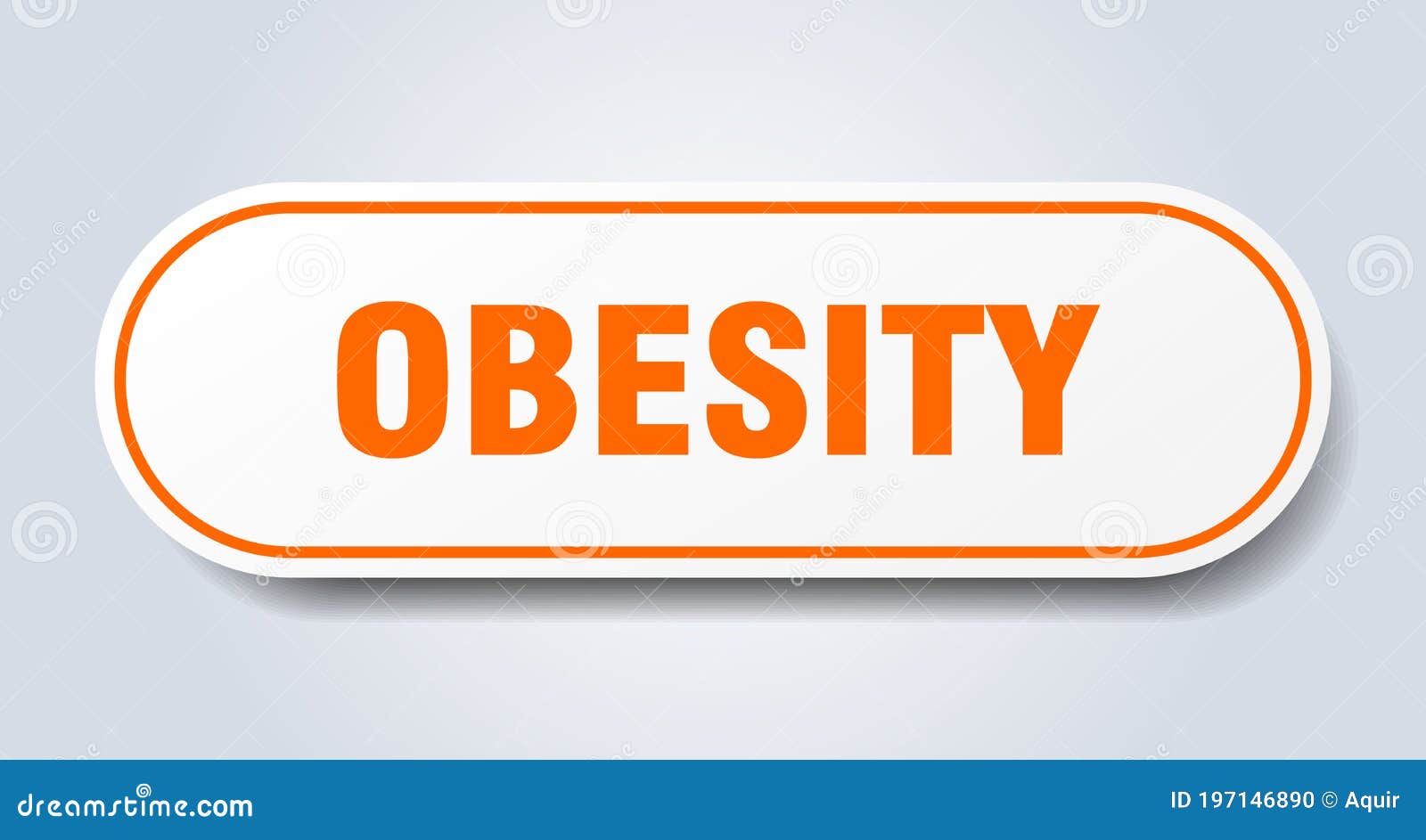 Obesity sticker. stock vector. Illustration of flat - 197146890