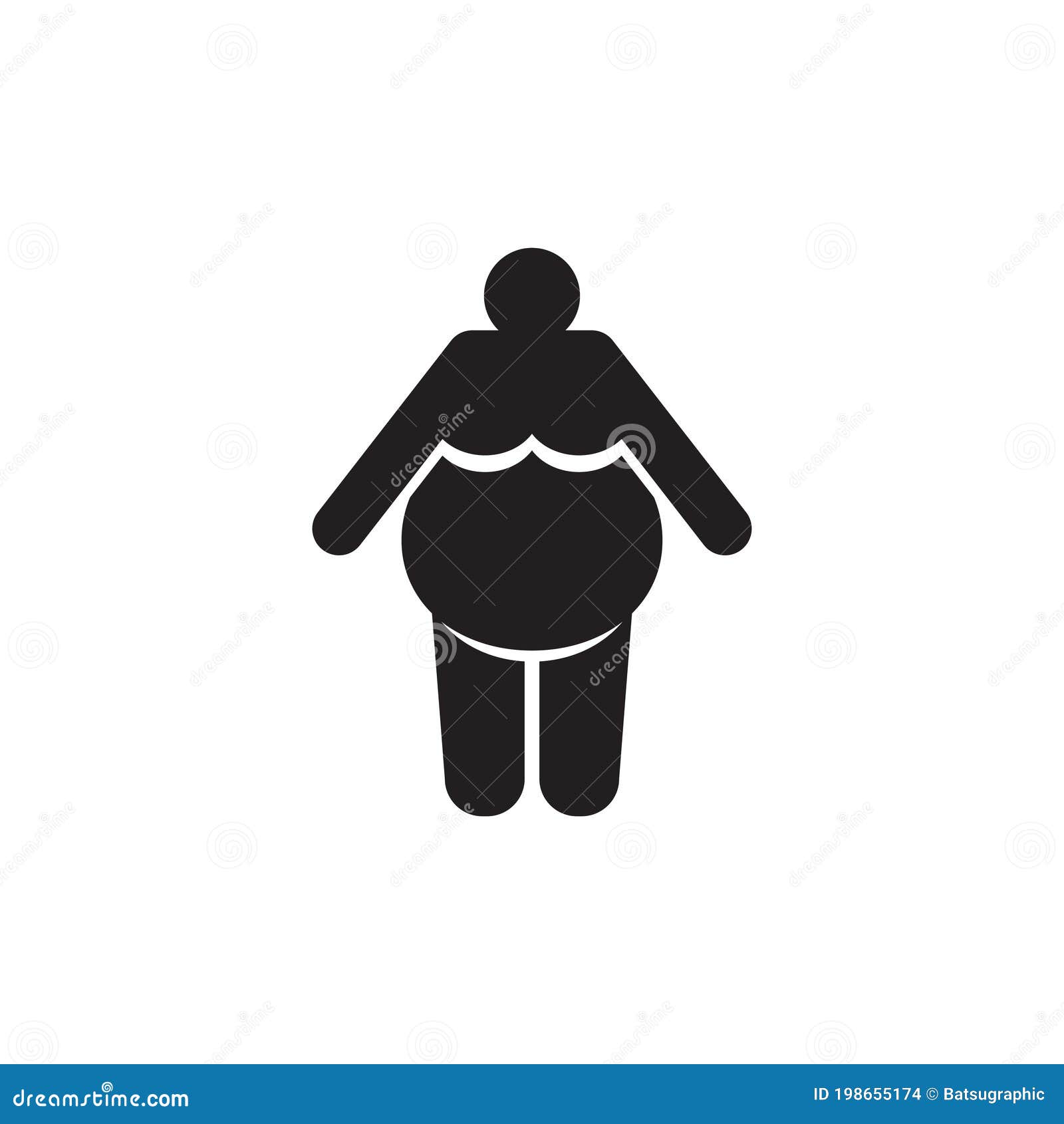 Obesity Vector Icon Design Template Stock Vector - Illustration of ...