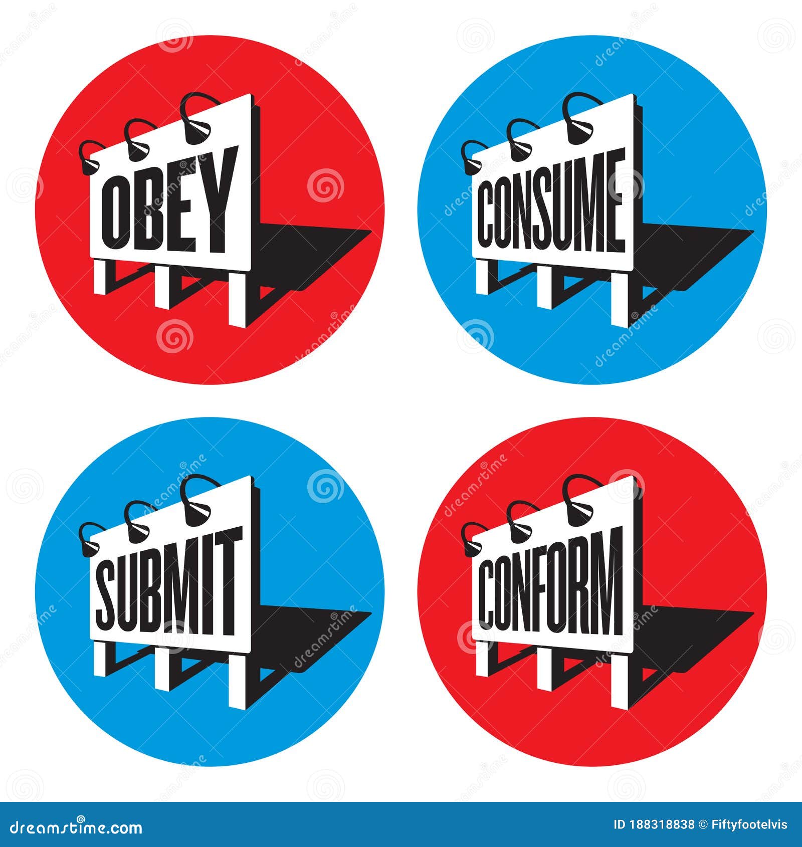 Propaganda Mind Control Signs Vector Illustration | CartoonDealer.com ...