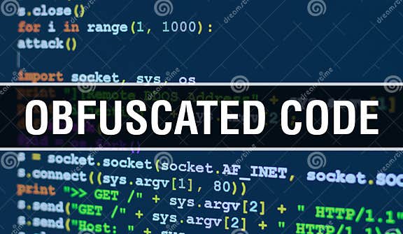 Obfuscated Code Concept with Random Parts of Program Code. Obfuscated ...