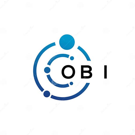 OBI Letter Technology Logo Design on White Background. OBI Creative ...