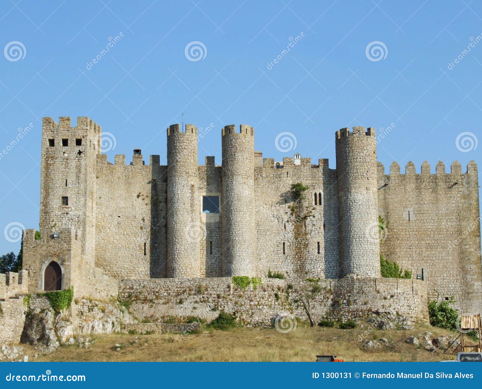 Obidos Castle stock image. Image of building, history - 1300131