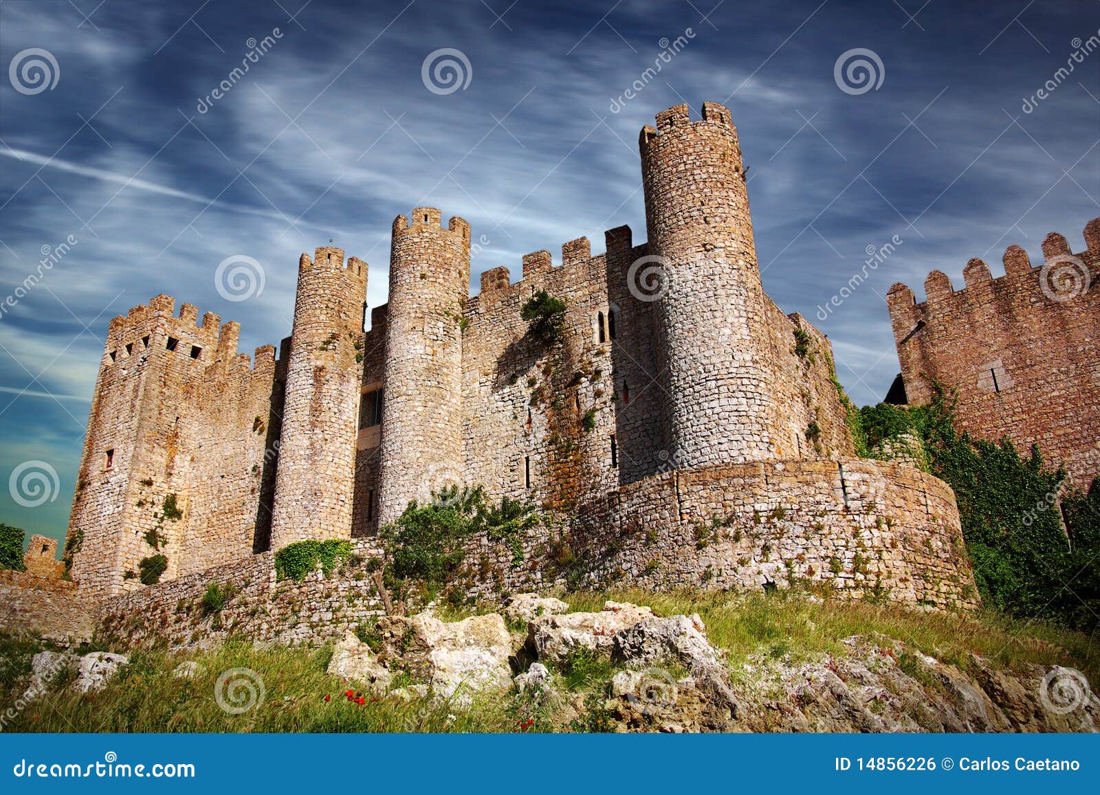 Obidos Castle stock photo. Image of heritage, brick, castle - 14856226