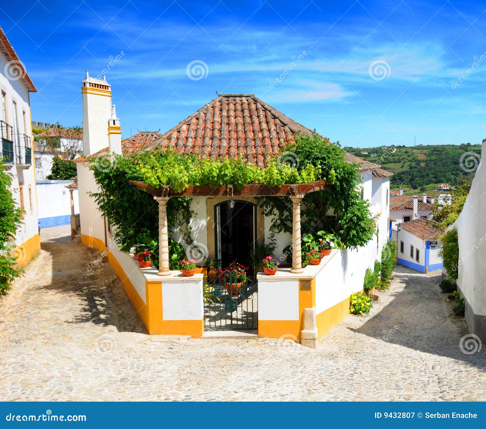 Obidos village Portugal stock image. Image of colors, obidos - 9432807