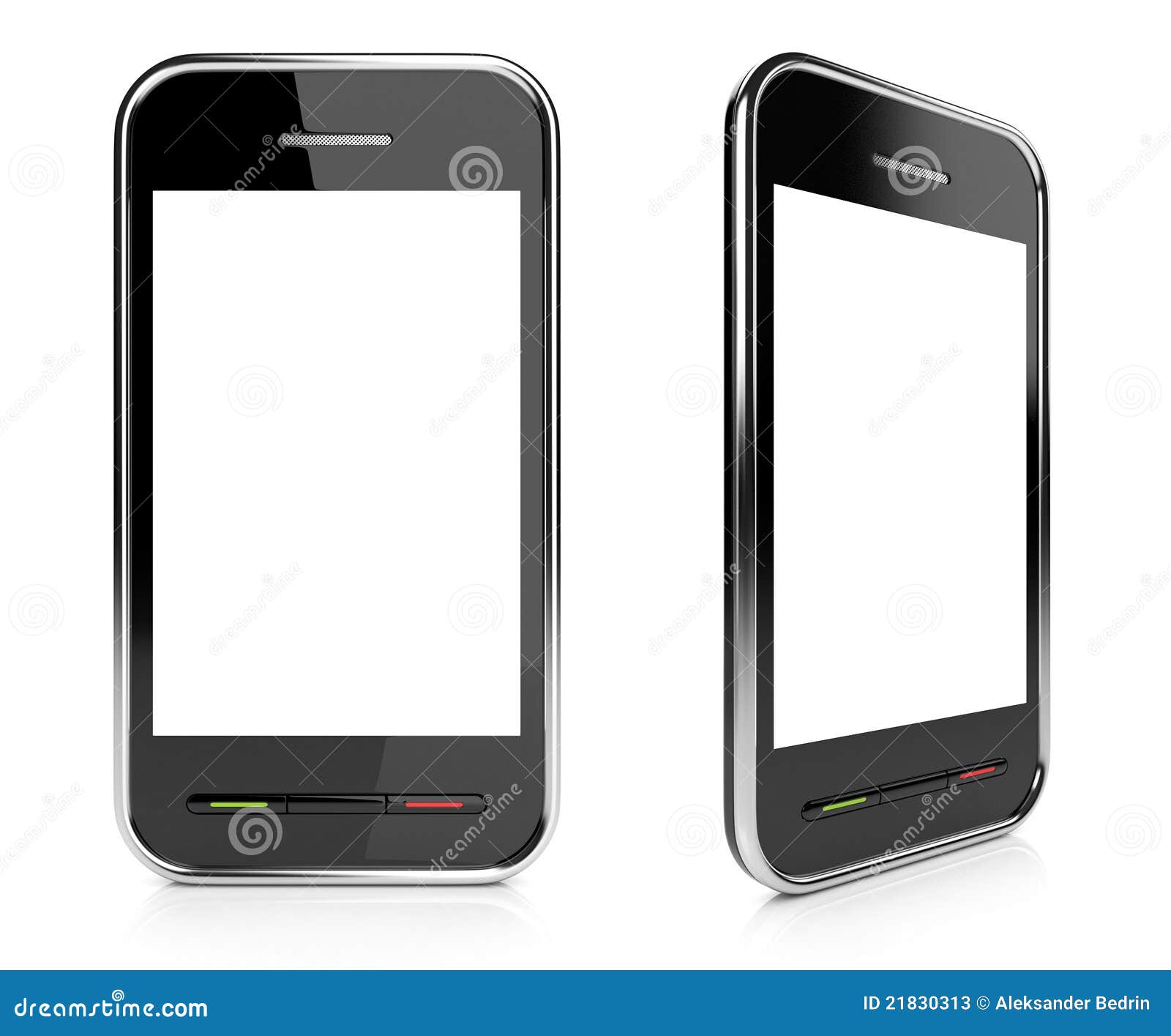 Obile Smart Phone with Empty Screen 3D. Icon Stock Illustration ...