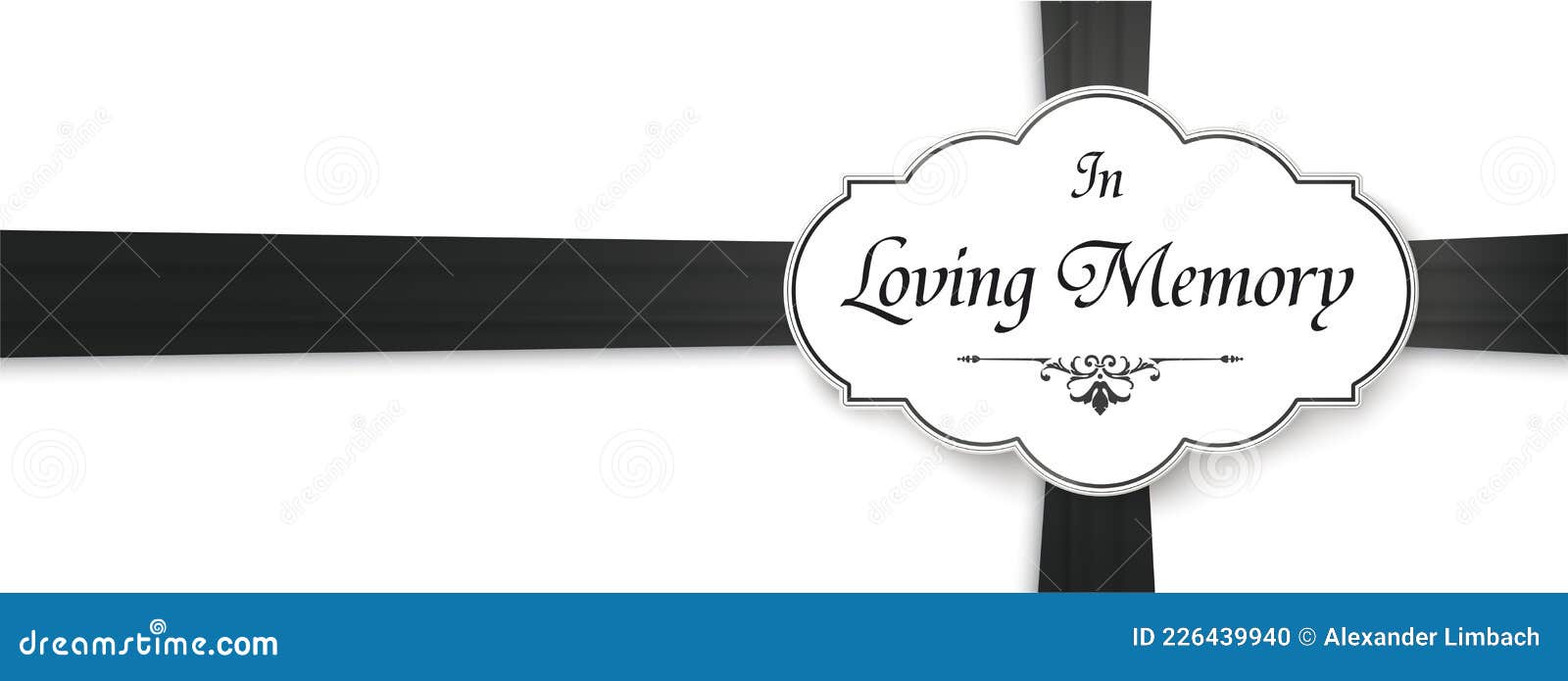 Loving Memory Obituary Emblem Black Ribbon Header Stock Vector ... Loving Memory Obituary Emblem Black Ribbon Header Stock Vector ...