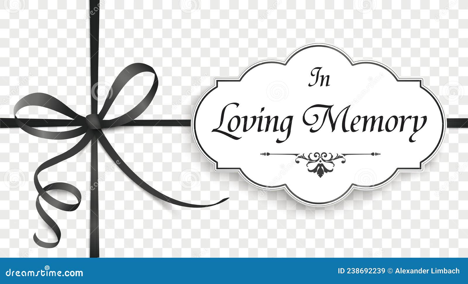 In Loving Memory Obituary Emblem Knot Cross Black Ribbon Header Stock ... In Loving Memory Obituary Emblem Knot Cross Black Ribbon Header Stock ...
