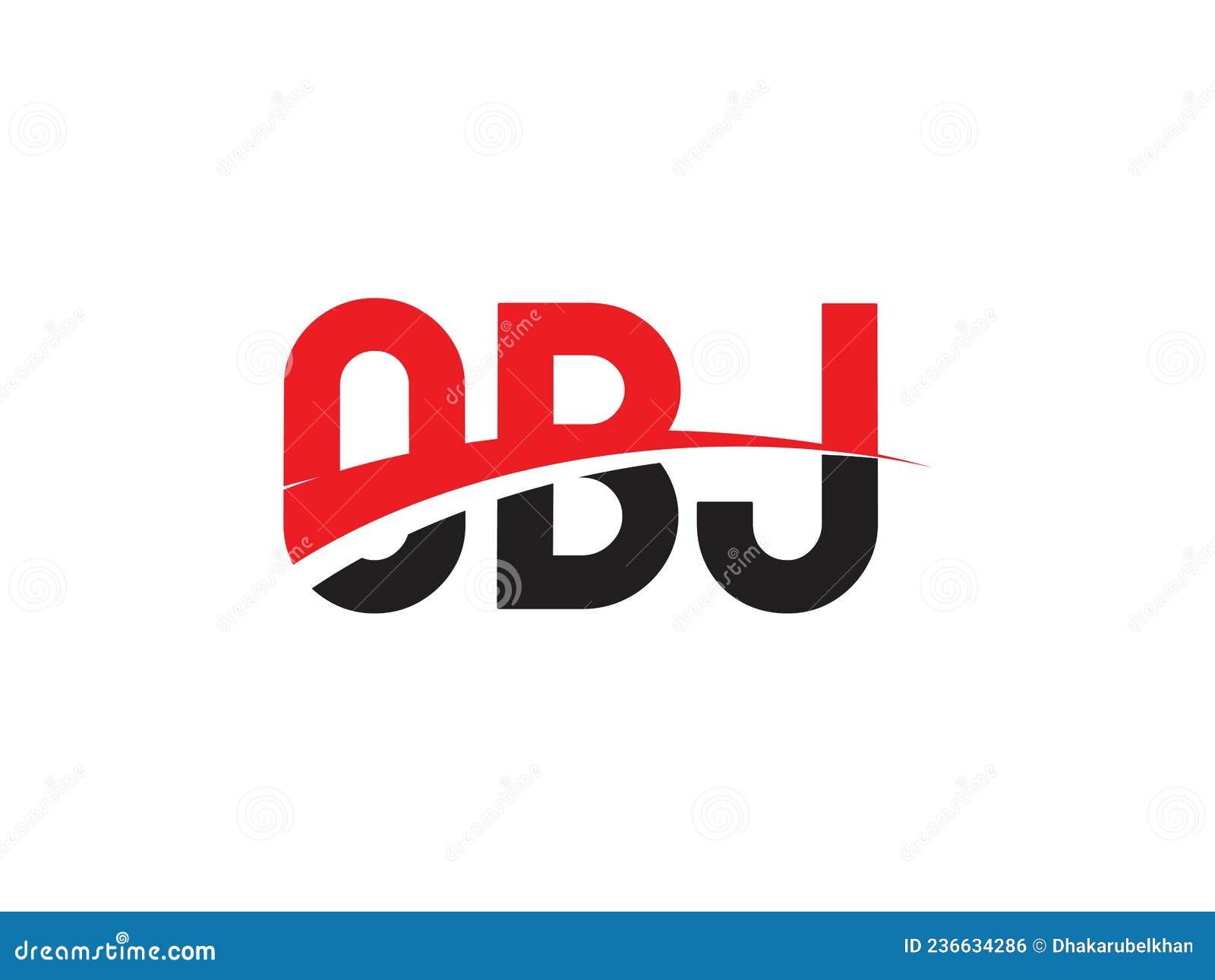 OBJ Letter Initial Logo Design Vector Illustration Stock Vector ...