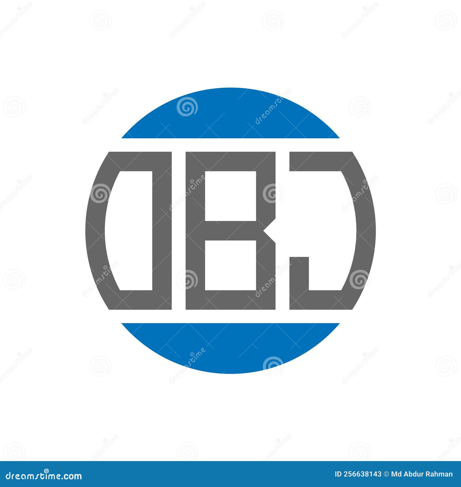 OBJ Letter Logo Design on White Background. OBJ Creative Initials ...