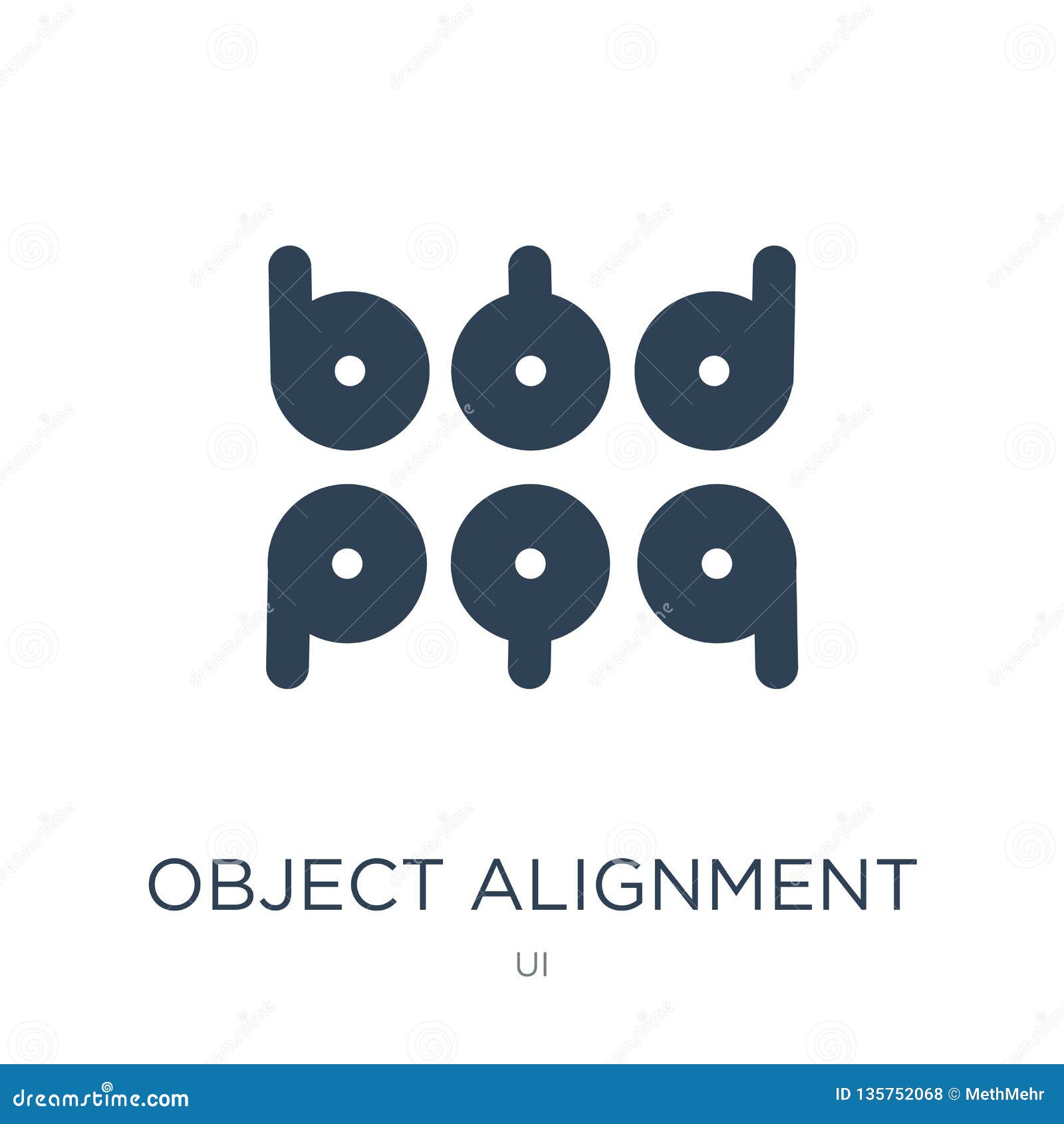 Object Alignment Icon in Trendy Design Style. Object Alignment Icon ...