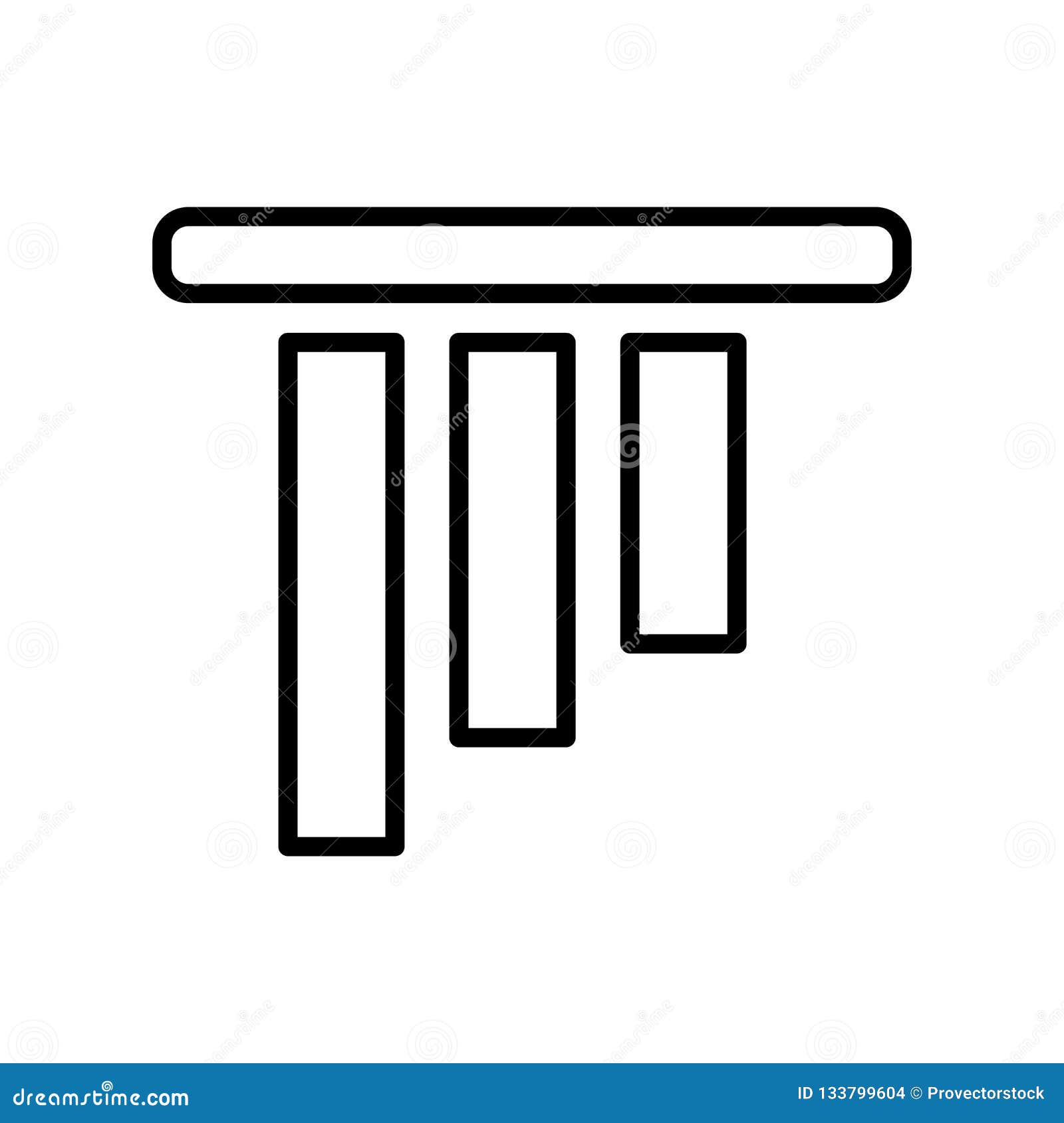 Object Alignment Icon Vector Isolated on White Background, Object Alignment Sign , Line or ...