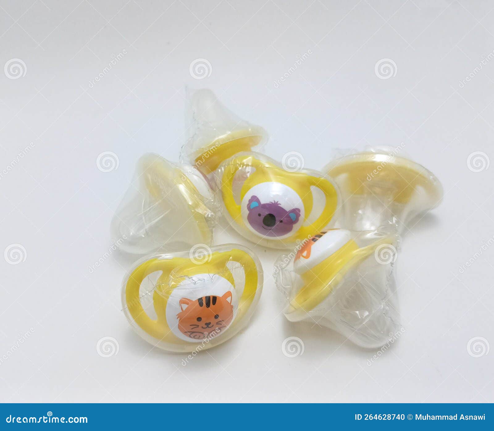 Baby Pacifier with Animal Cartoon Stock Photo - Image of comfort ...