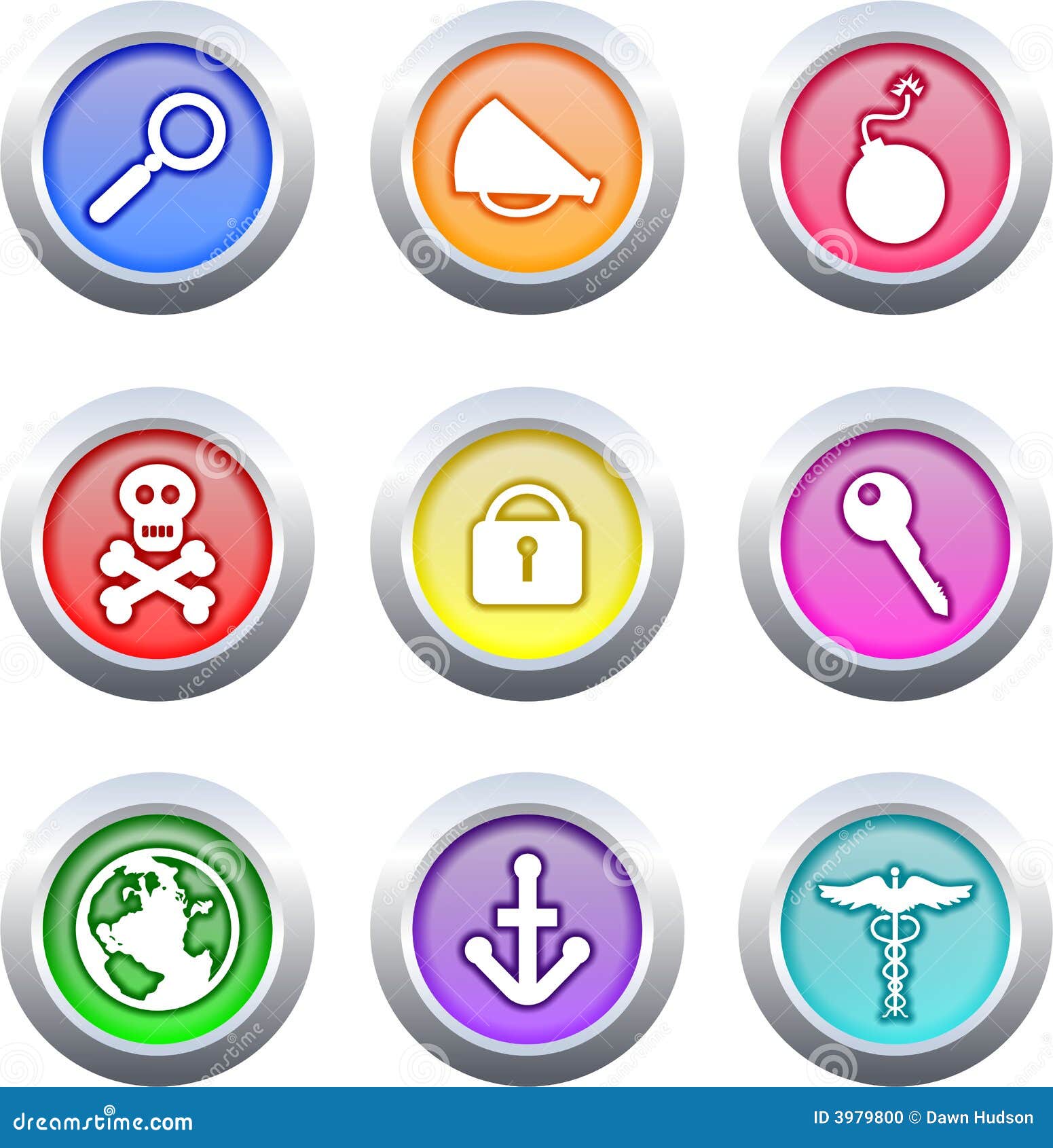 Object buttons stock illustration. Illustration of skull - 3979800