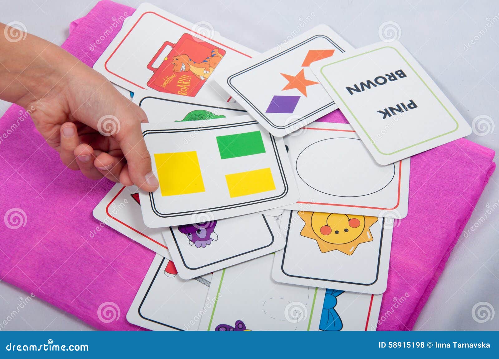 Object cards in hand stock photo. Image of study, education - 58915198