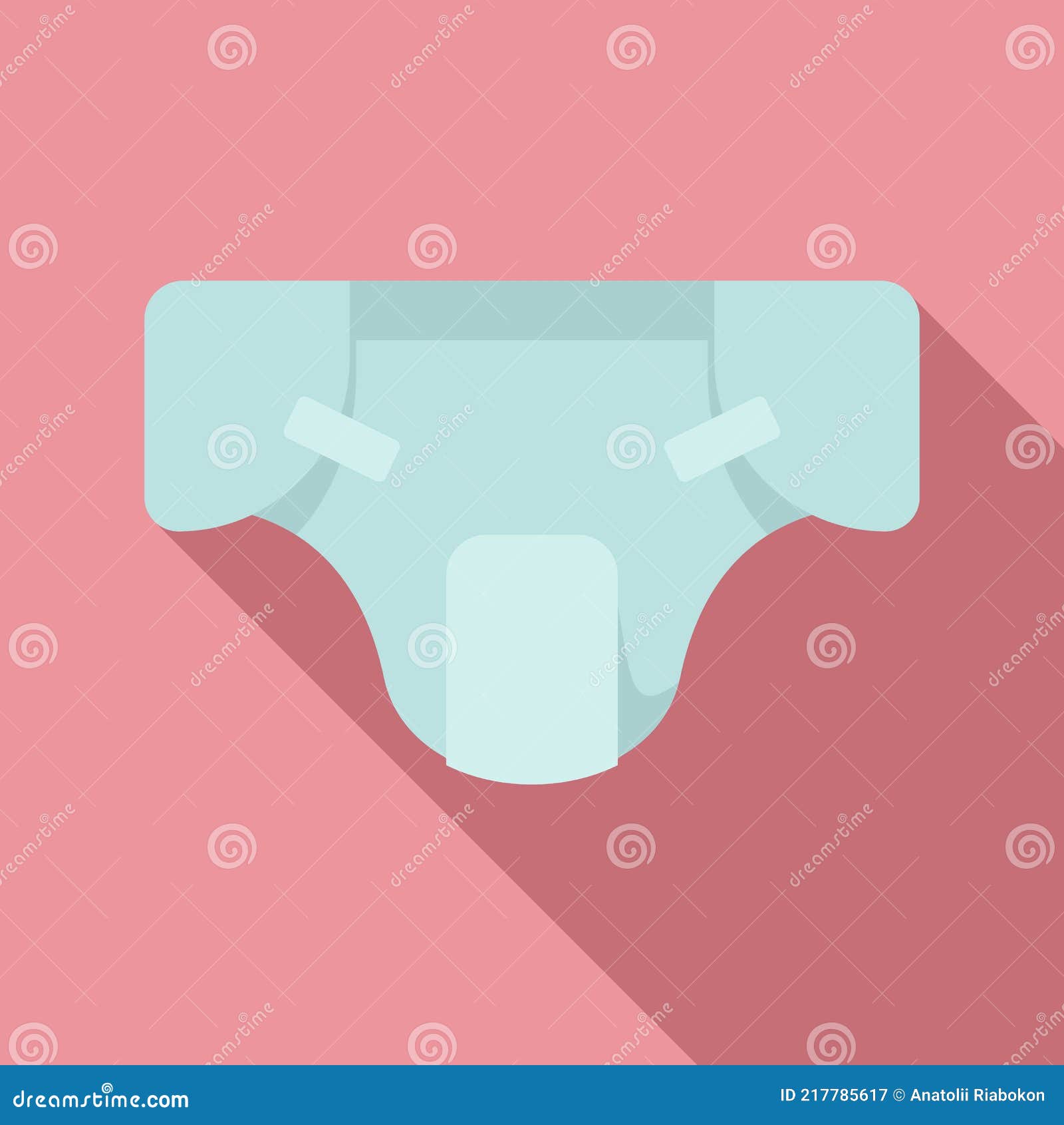 Object Diaper Icon, Flat Style Stock Vector - Illustration of clean ...