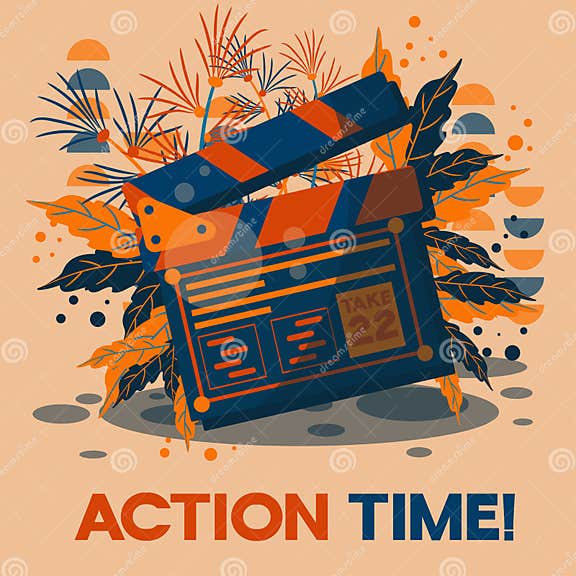 Artistic Object Illustration Action Time Stock Vector - Illustration of ...